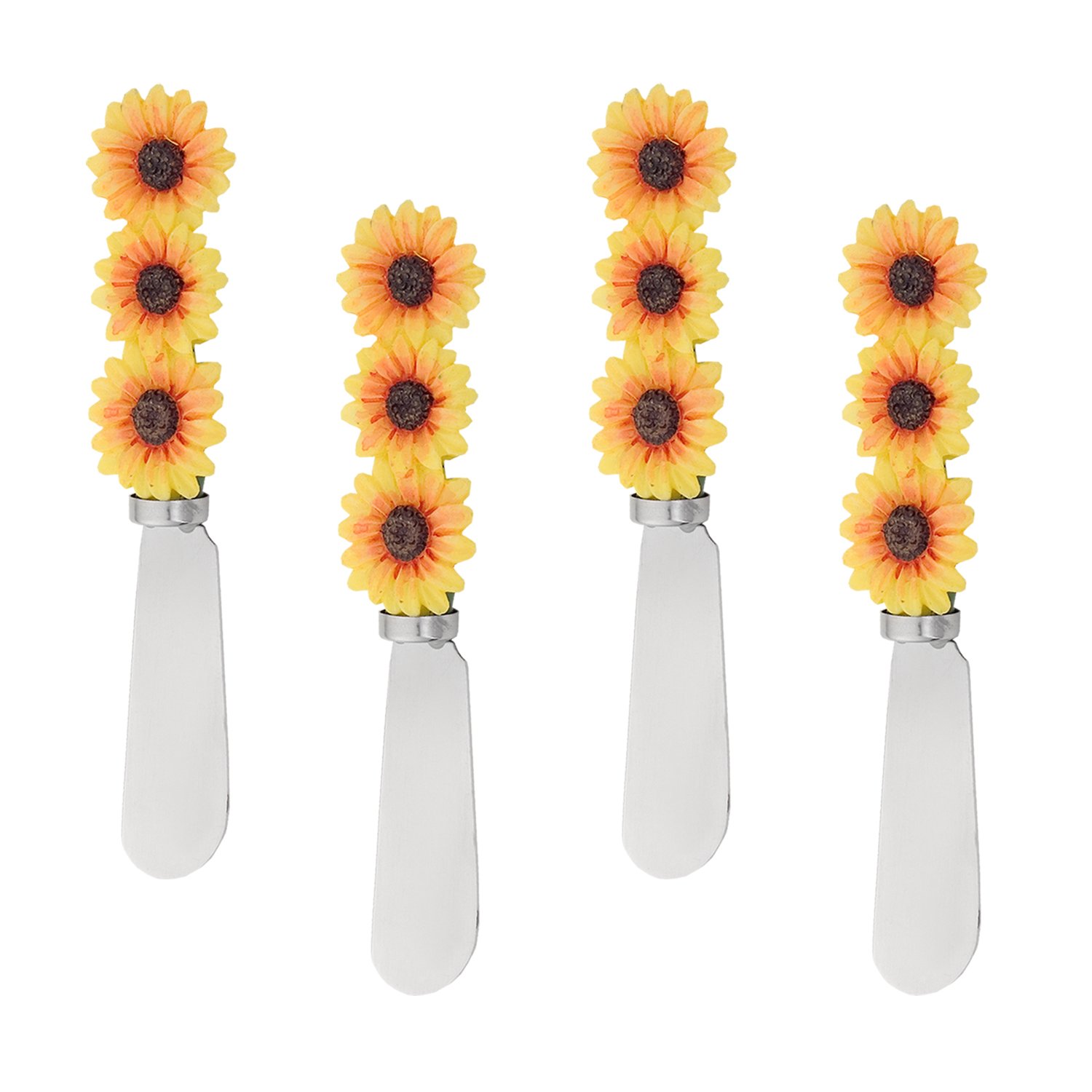 Mr. Spreader 4-Piece Sunflowers Hand Painted Resin Handle with ...