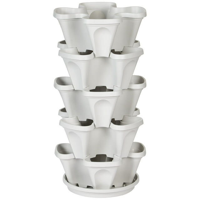 Mr. Stacky 5 Tier AIF4 Stackable Strawberry, Herb, Flower, and ...