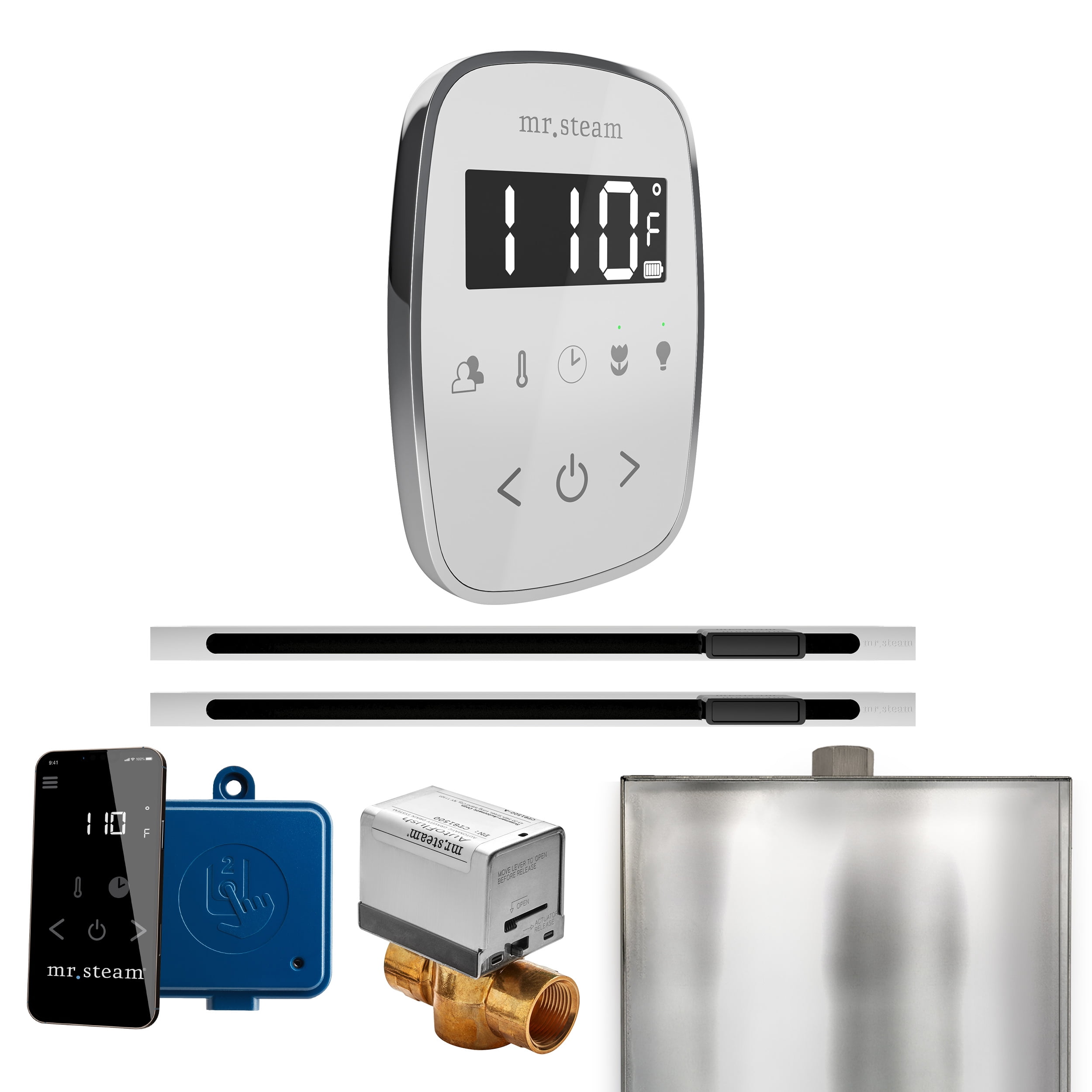 Mr Steam ButlerFlex Max Steam Shower w/TempoFlex Control and Linear ...