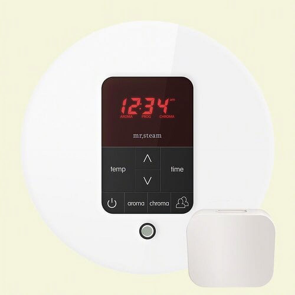 Mr Steam MSITPLUSRD-WH iTempo Plus Round Steam Shower Control - Walmart.com