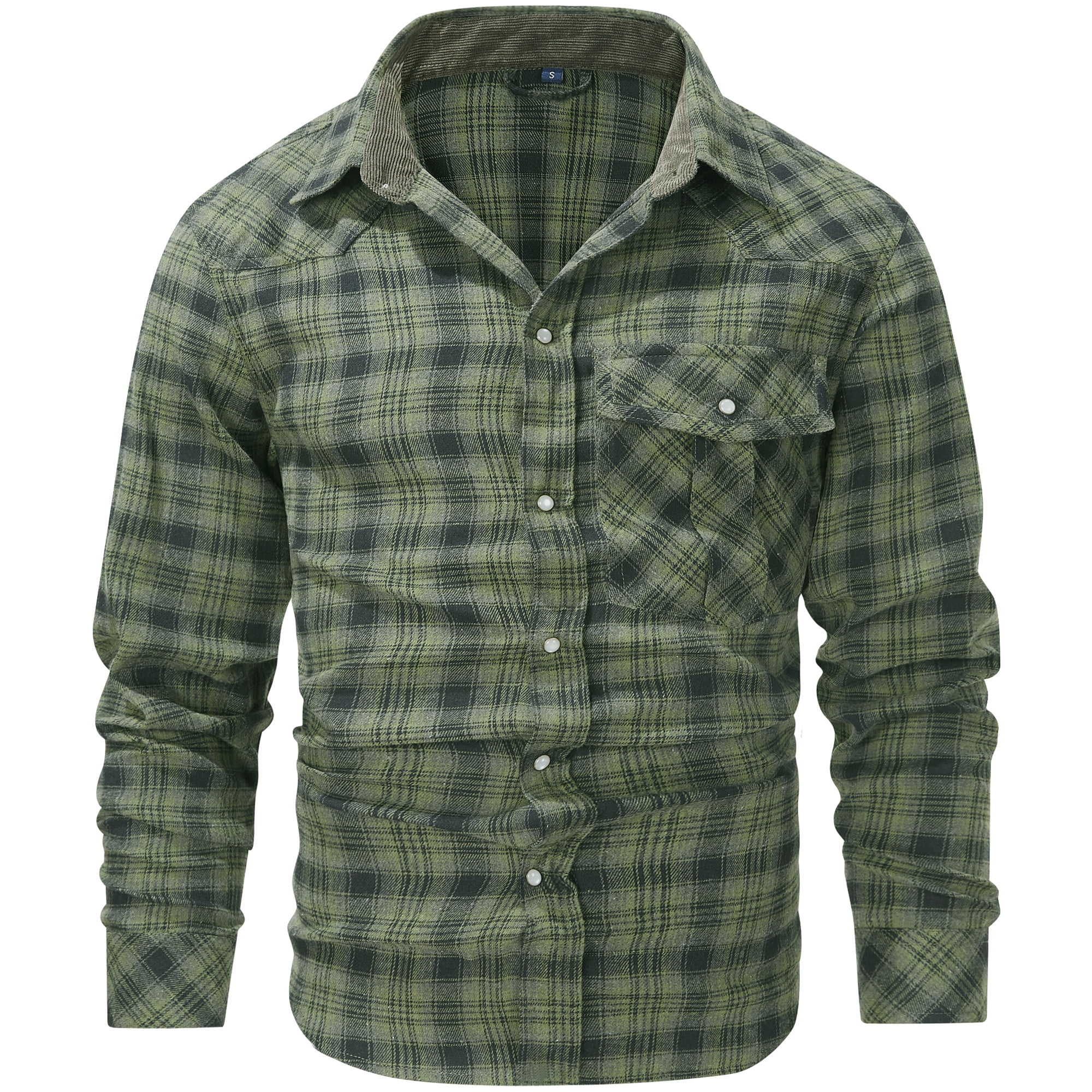 Mr.Stream Men's Flannel Shirts Long Sleeve Plaid Checkered Brushed ...