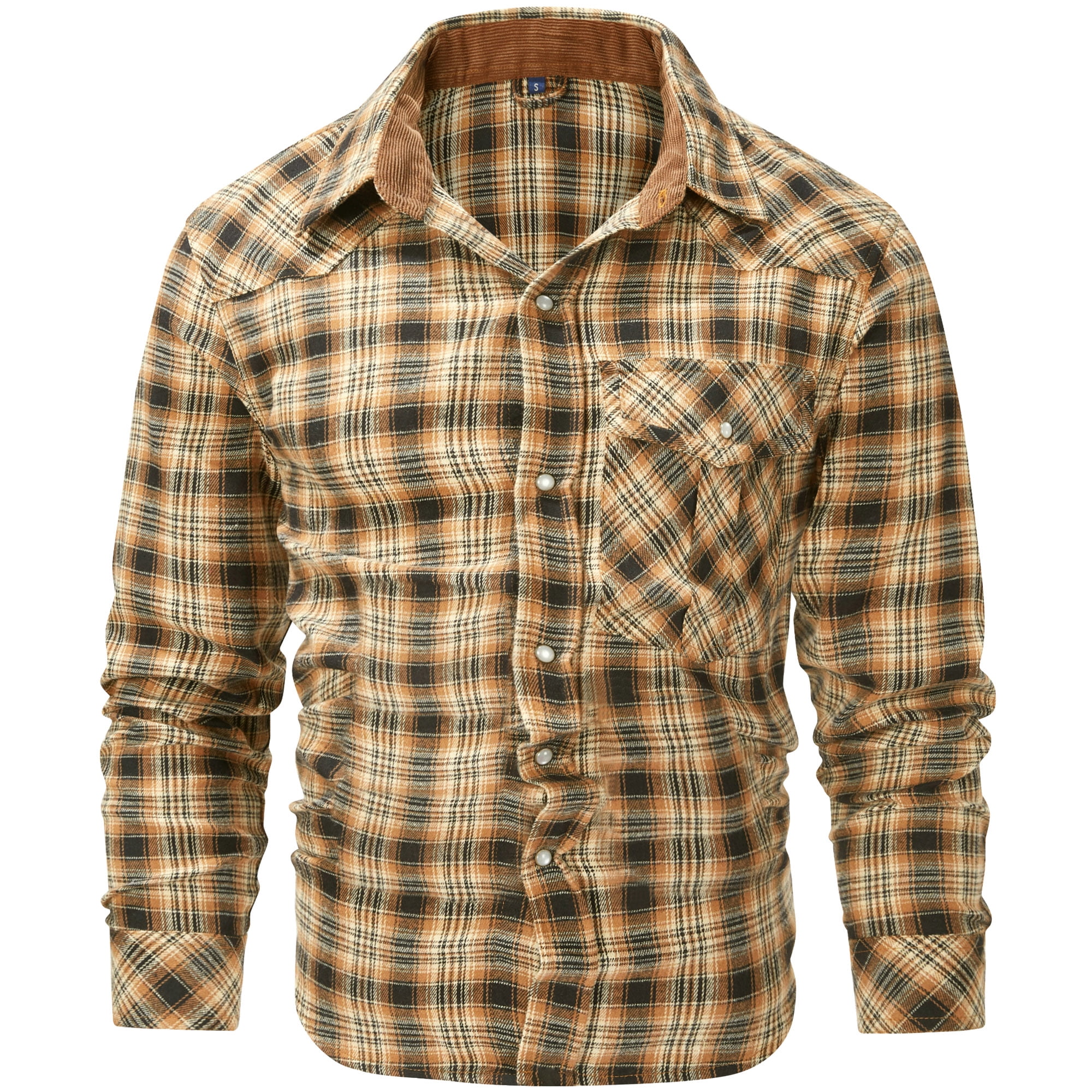 Mr.Stream Men's Flannel Shirts Long Sleeve Plaid Checkered Brushed ...