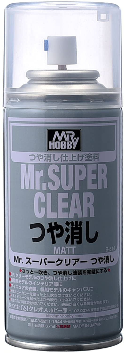 GSi Mr Super Clear Flat Spray, Paint Top Coat Sealer, Protective Clear ...