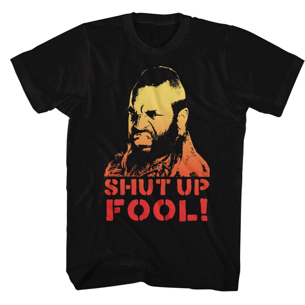 Mr T Angry Face B A Baracus Shut Up Fool Men's T Shirt The A Team ...