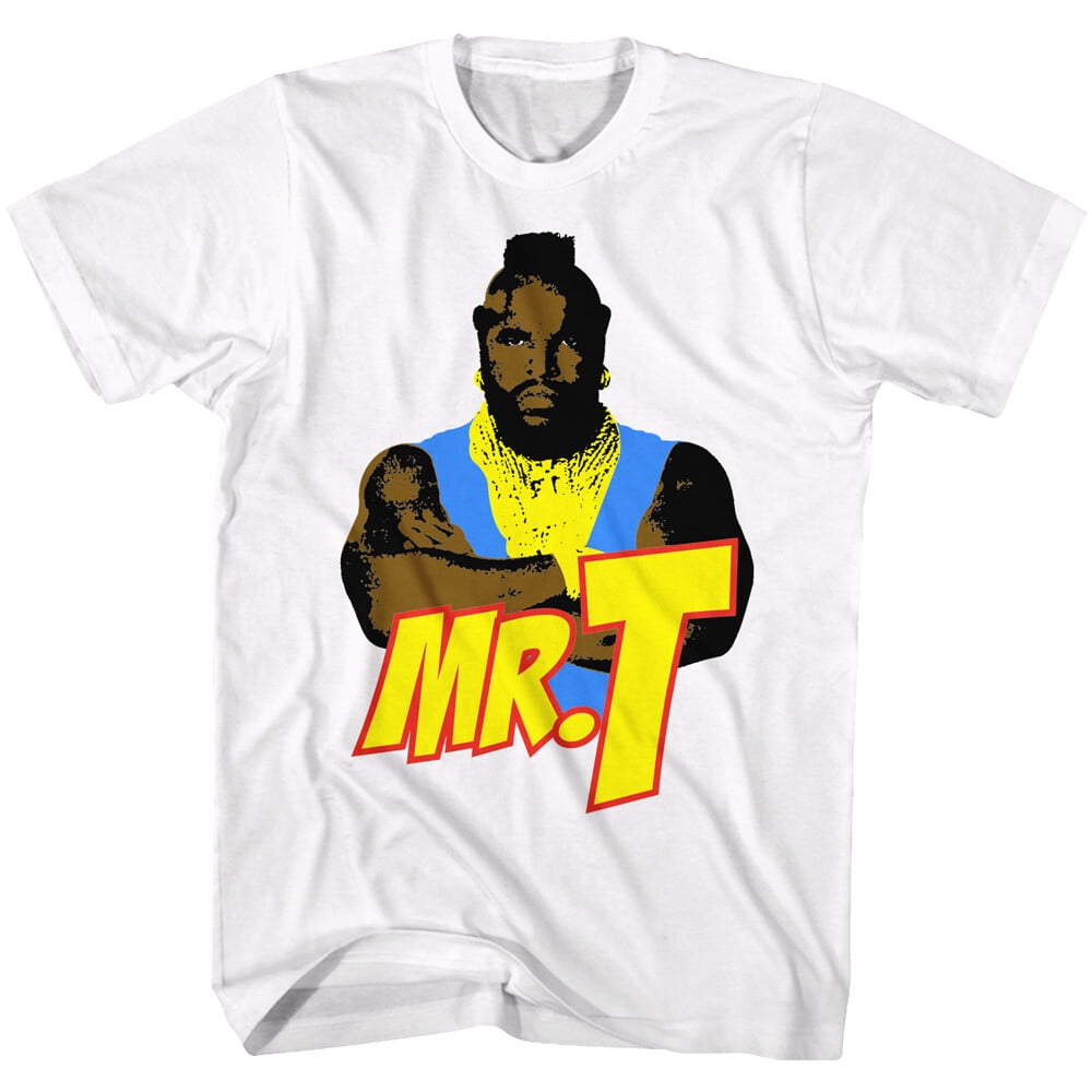 Mr. T Mens T-Shirt Licensed New Cartoon Mr T Graphic Tee White Cotton ...