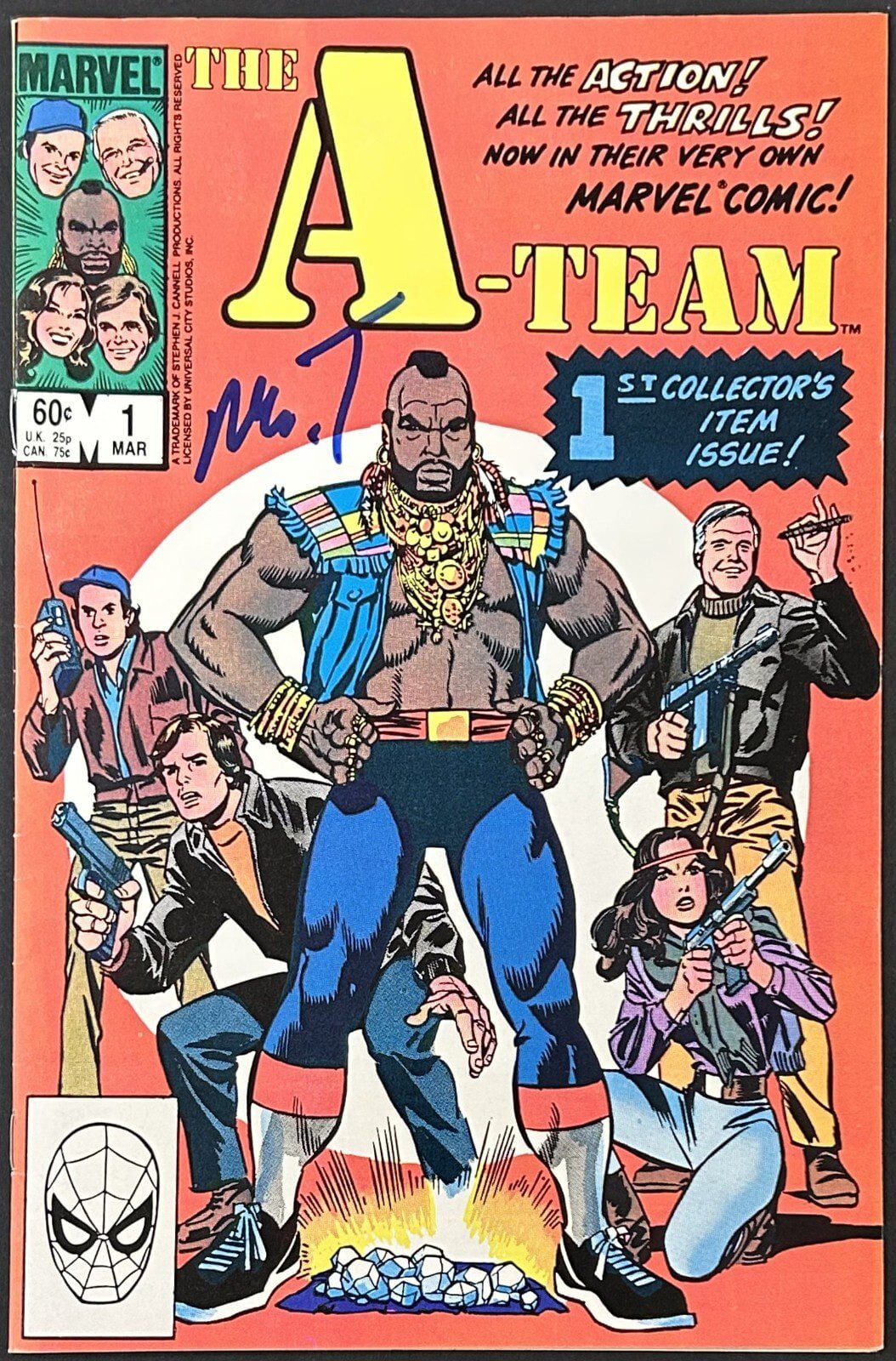Mr. T Signed Autographed Original 1st Marvel The A-Team Comic Book JSA ...