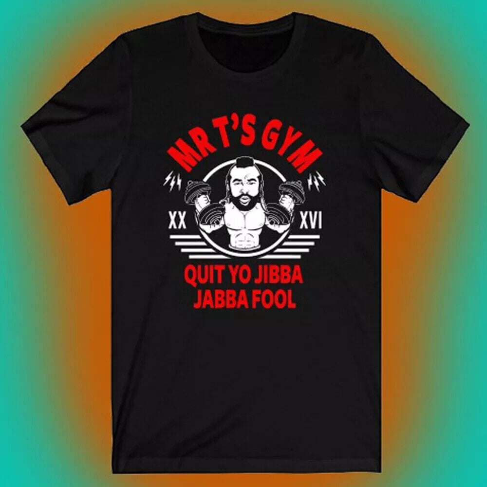 Mr. T's Gym Mr T The A Team Men's Black T-shirt Size S to 5XL - Walmart.com