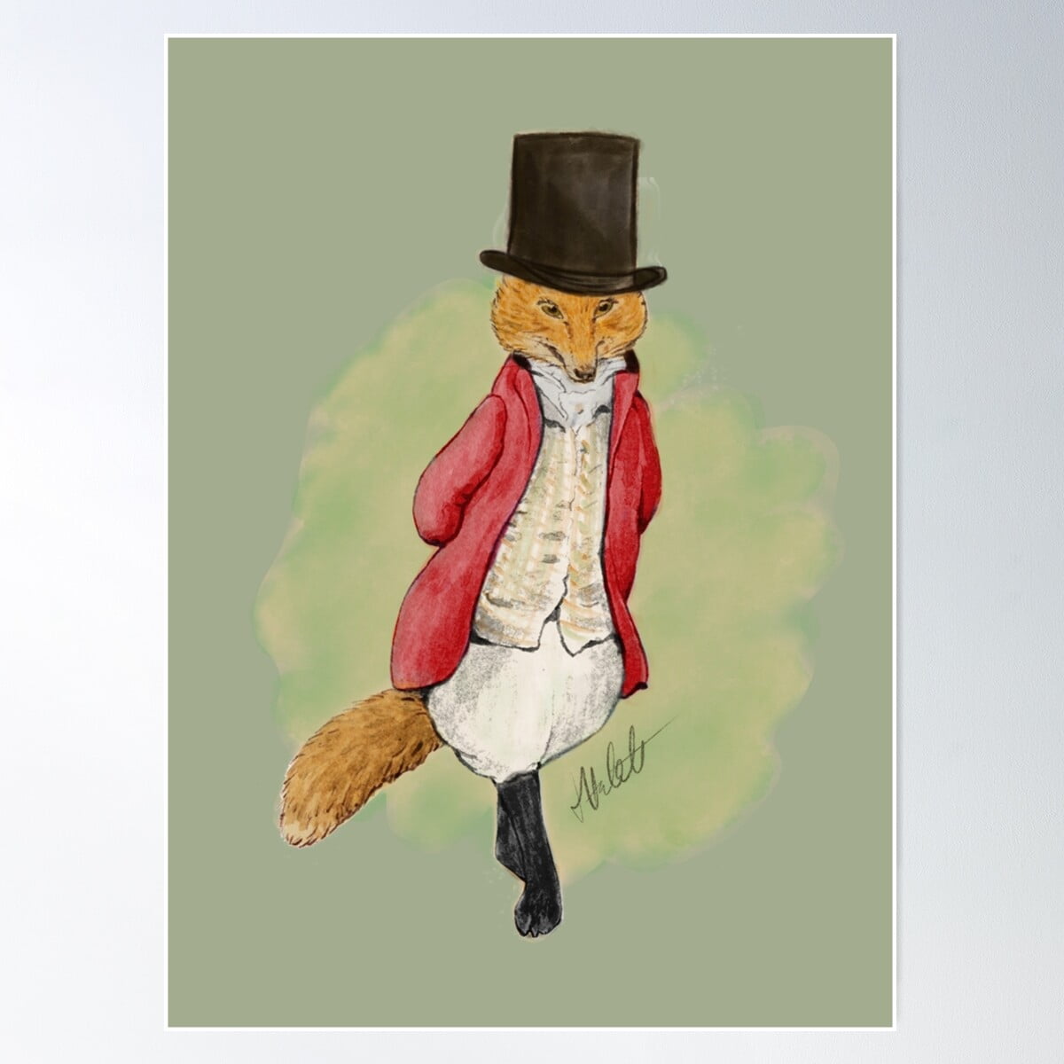 Mr Tod Goes Hunting Poster Wall Art, Modern Wall Decor For Living Room ...
