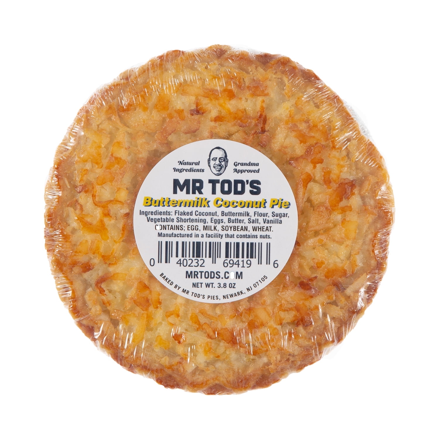 Mr. Tod's 4 Inch Buttermilk Coconut Pie 10-Pack. Made with Premium Ingredients, European Style ...