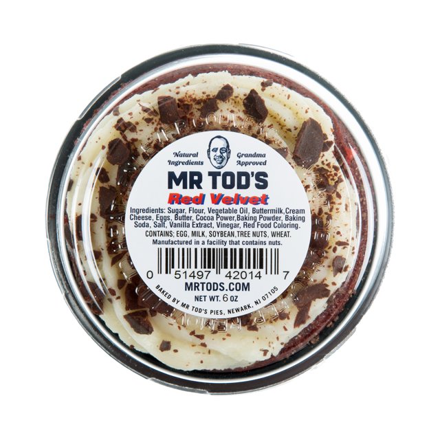 Mr. Tod's Mini Red Velvet Cake, 6 Ounces - 10 Per Box. European Style ...