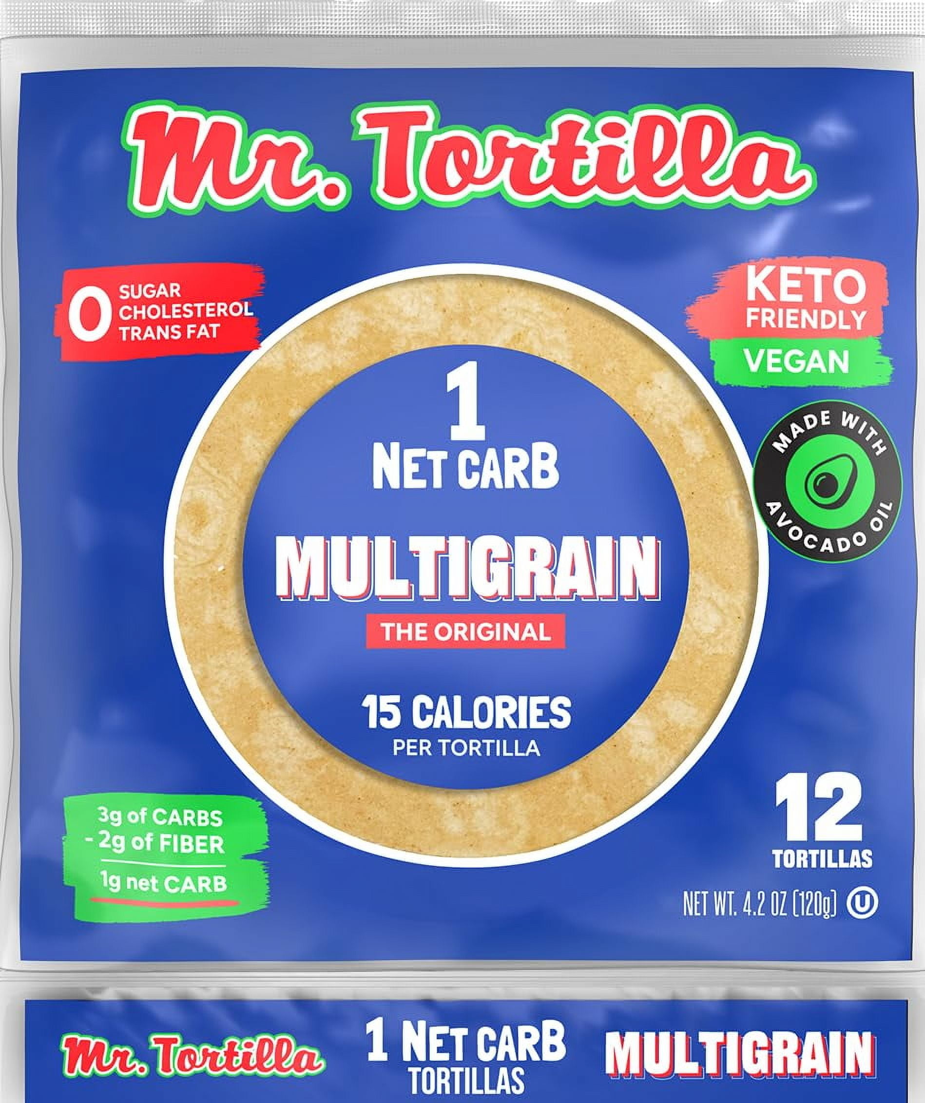 Mr. Tortilla Low Carb Tortilla Wraps BSL1 - Keto Tortillas with Avocado Oil - Street Taco Size ...