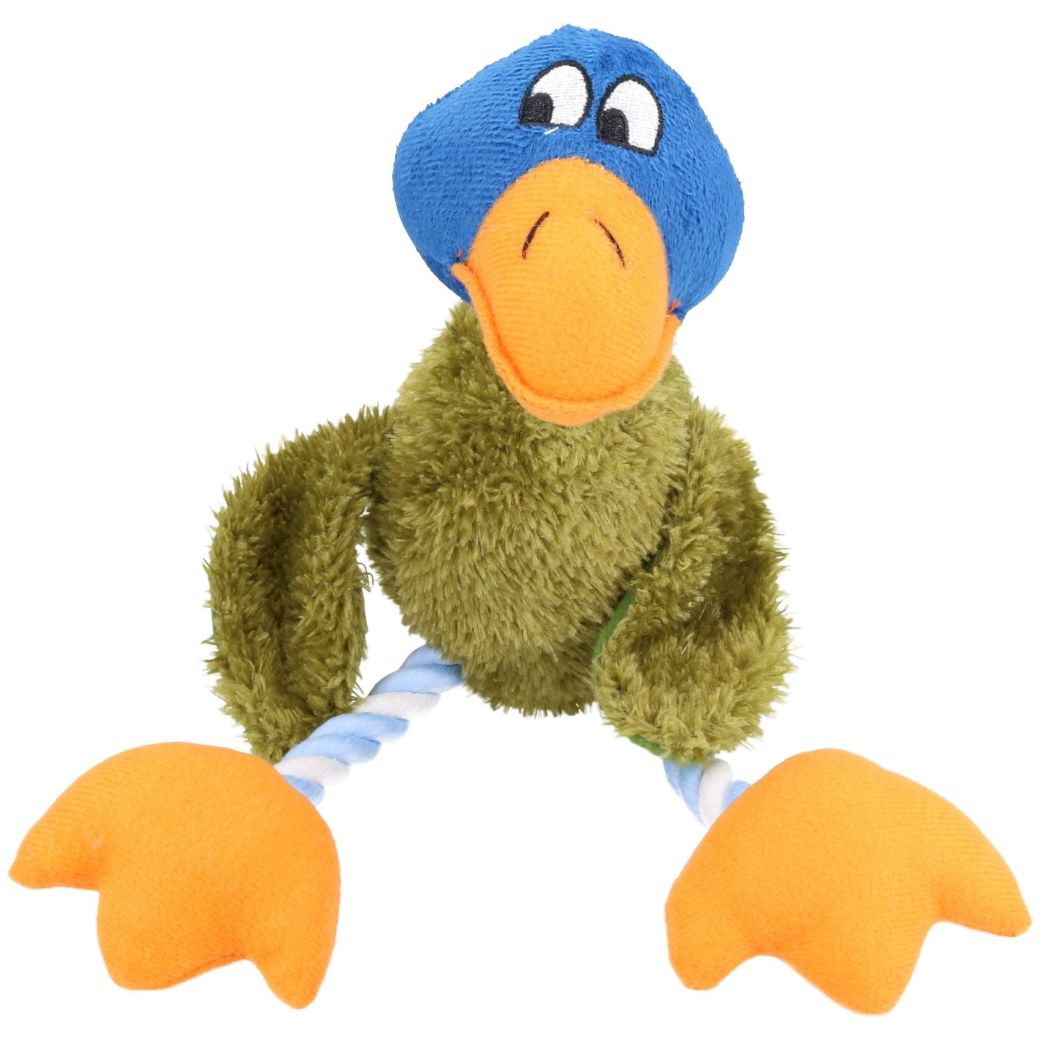 Mr Twister Delia Duck Plush Rope Dog Toy With Squeak 36cm x11cm x 9cm ...
