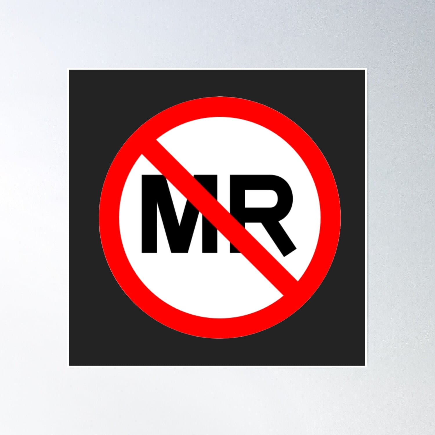 Mr Unsafe Label Black Bg Poster Wall Art, Modern Wall Decor, 30x30 ...