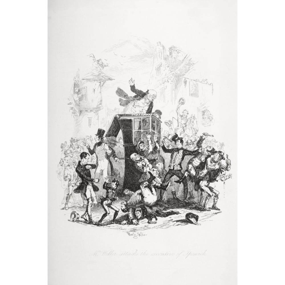 Mr.Weller Attacks The Executive Of Ipswich. Illustration From The ...