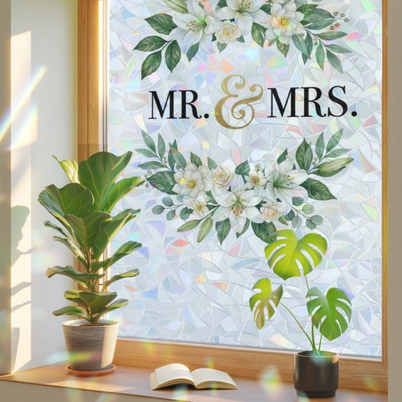 Mr Window Privacy Film, Mrs Stained Glass Rainbow Film Decorative ...
