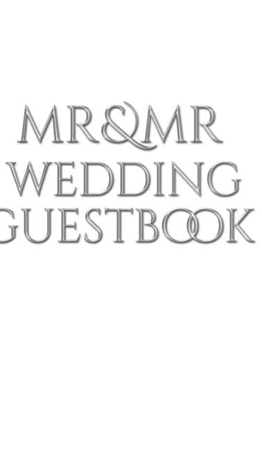 Mr and Mr wedding Guest Book: Weding, (Hardcover) - Walmart.com