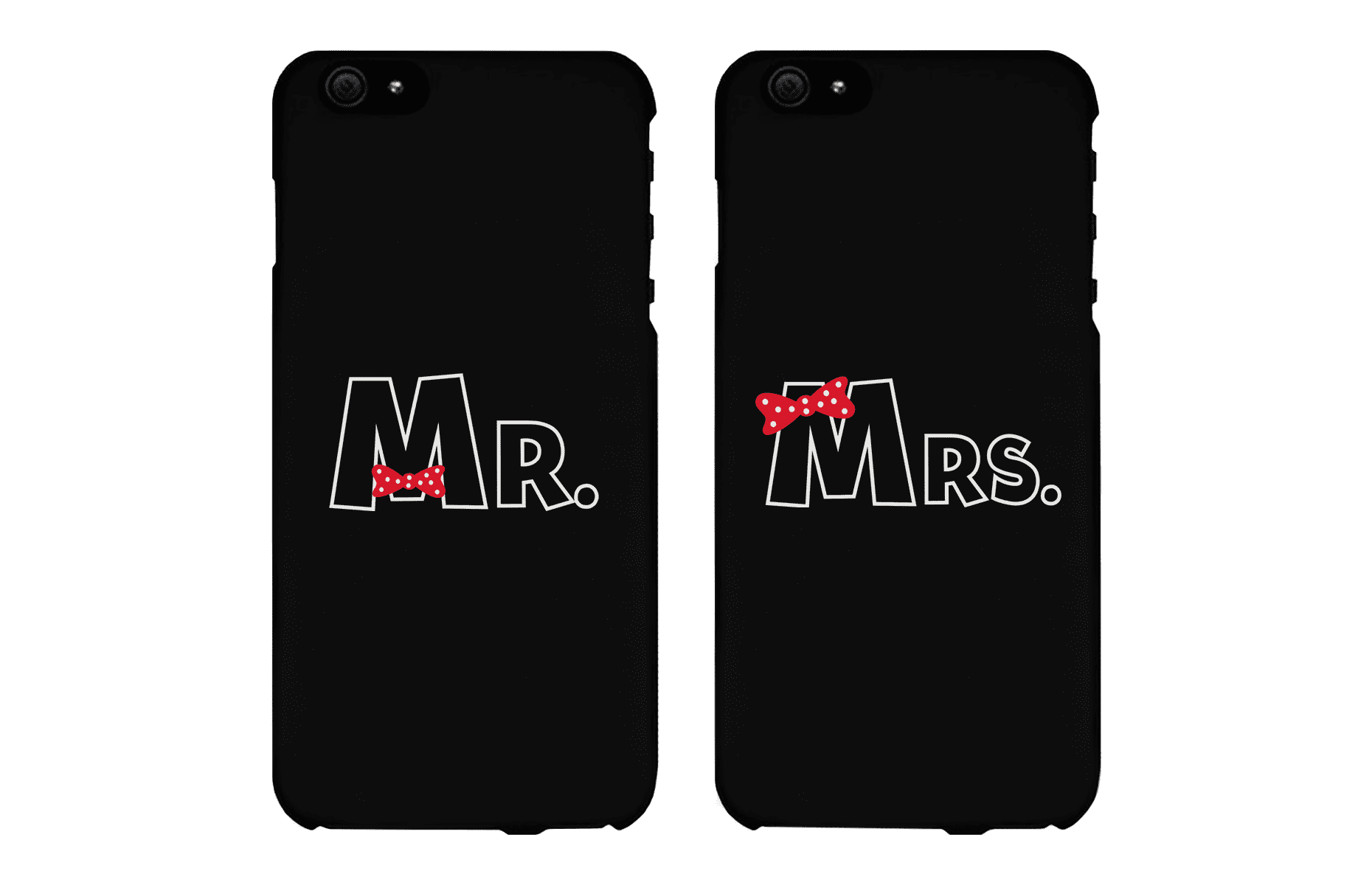 Mr and Mrs Bow Tie Couples Matching Cell Phone Cases Gift for Couples ...