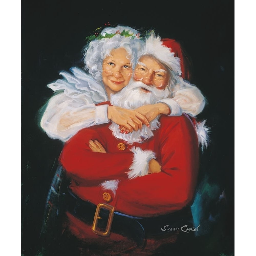 Mr and Mrs Claus Poster Print by Susan Comish - Walmart.com