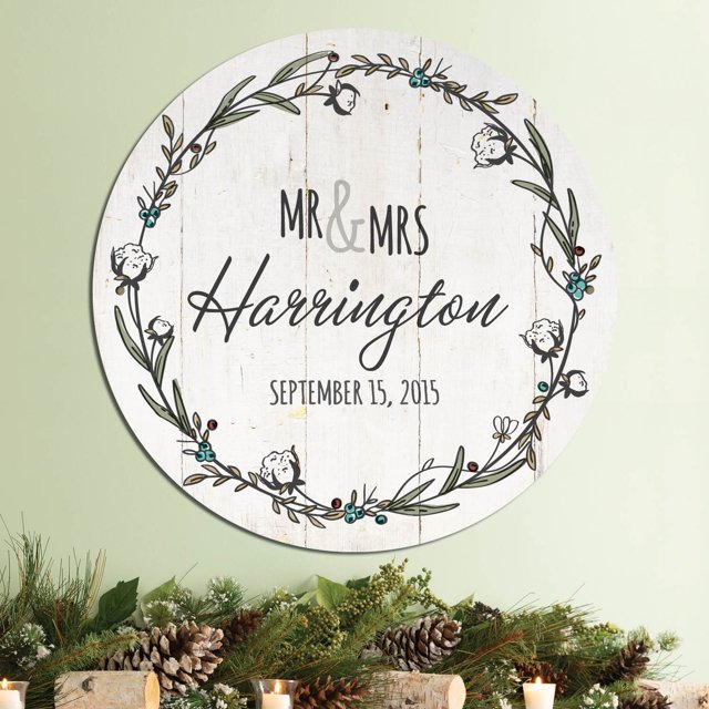 Personalized Planet Mr. and Mrs. Wedding Decor Gift Tin Sign - Walmart.com