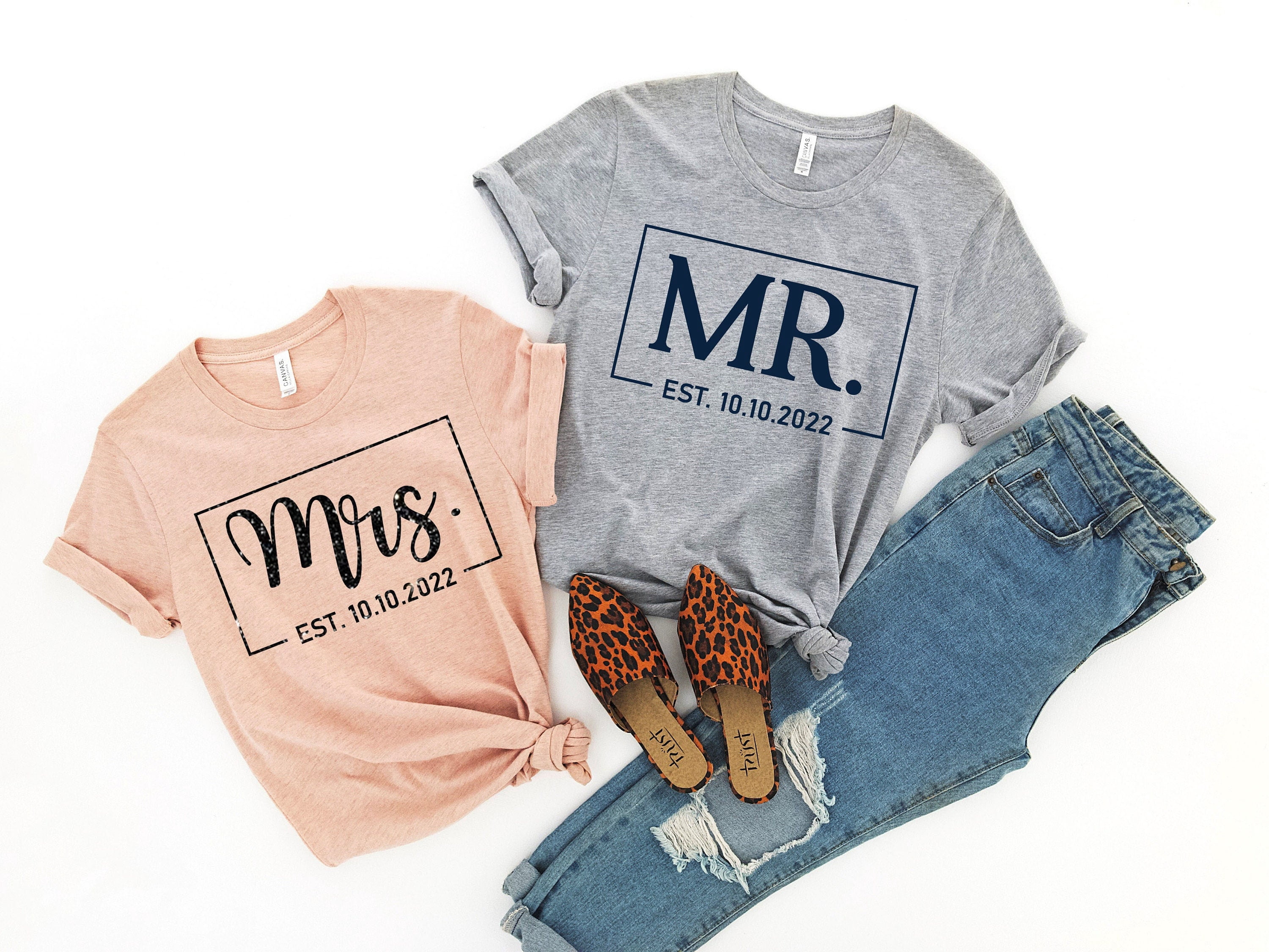 Mr and Mrs Shirt, Mr and Mrs, Just Married Shirt, Honeymoon Shirt ...