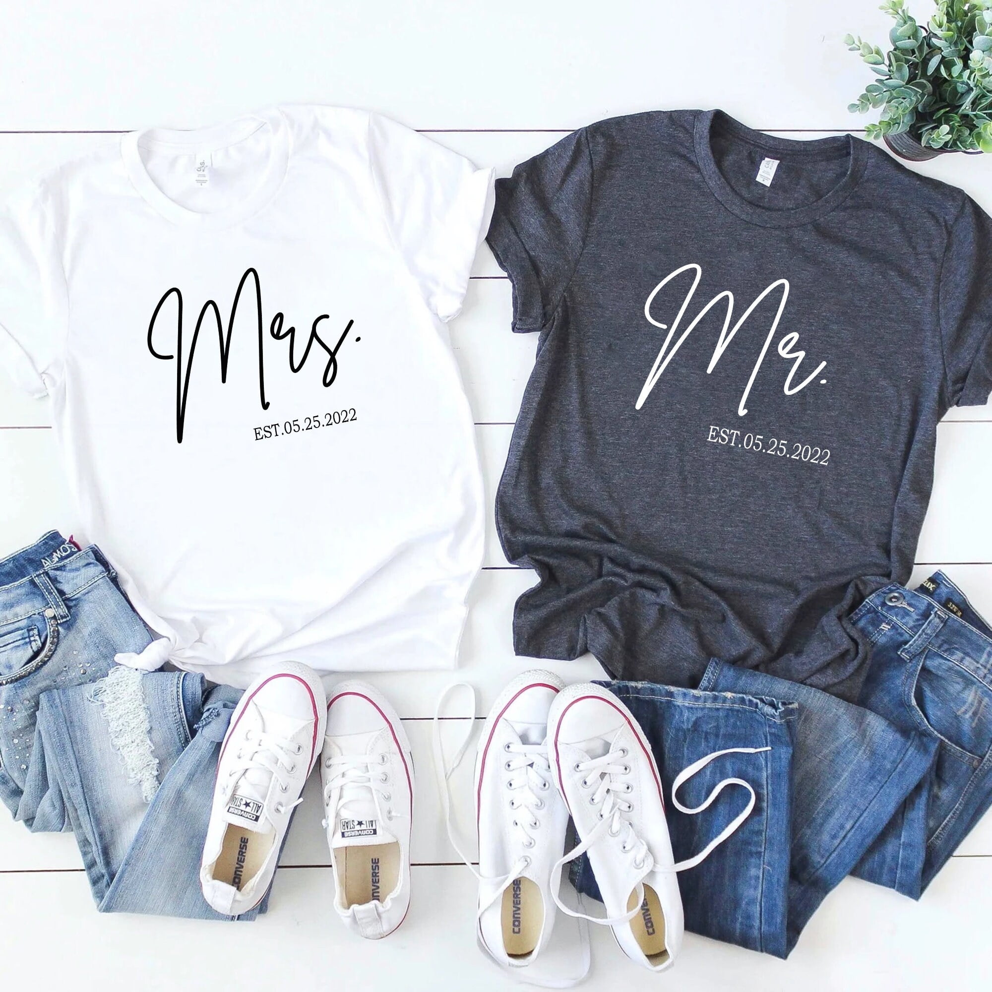 Mr and Mrs Shirt, Mr and Mrs, Just Married Shirt, Honeymoon Shirt ...