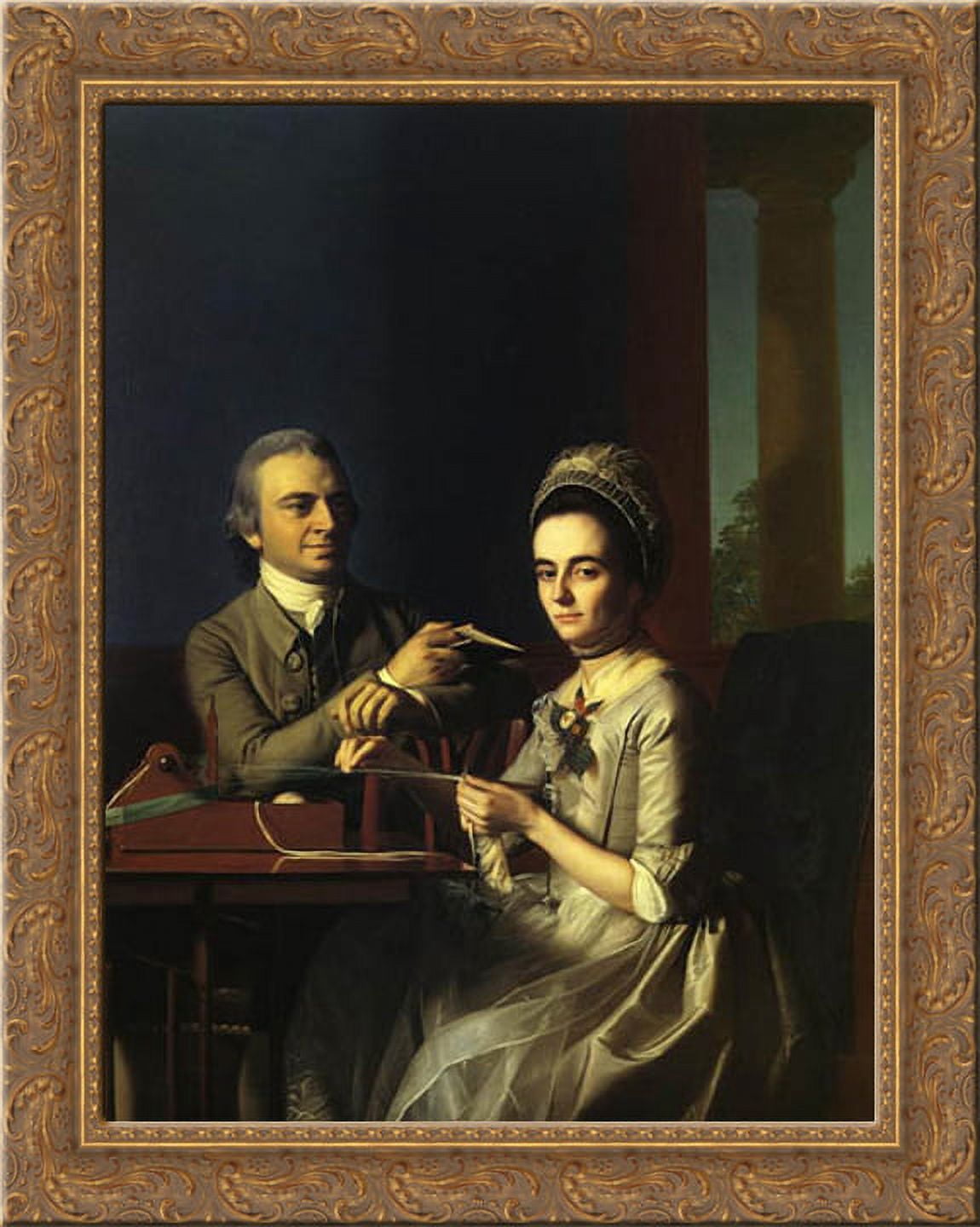 Mr. and Mrs Thomas Mifflin (Sarah Morris) 20x23 Gold Ornate Wood Framed ...