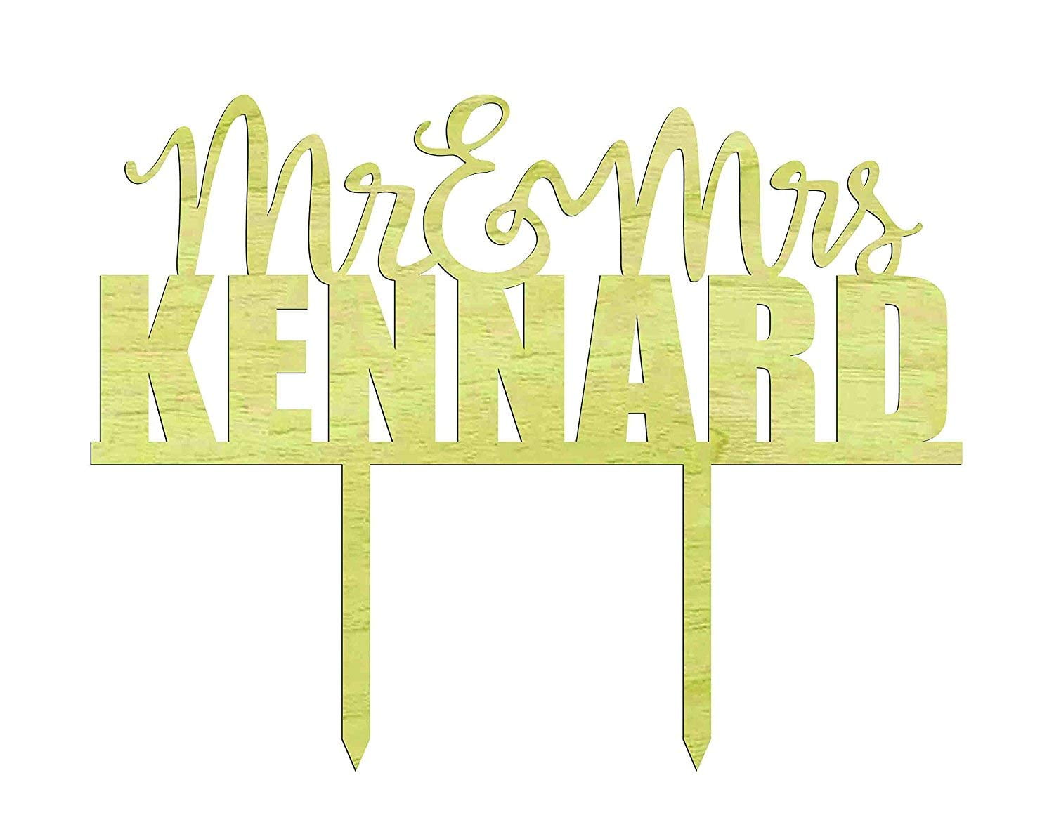 Mr and Mrs Wedding Couple Wood Cake Topper Personlaized Rustic Cake ...