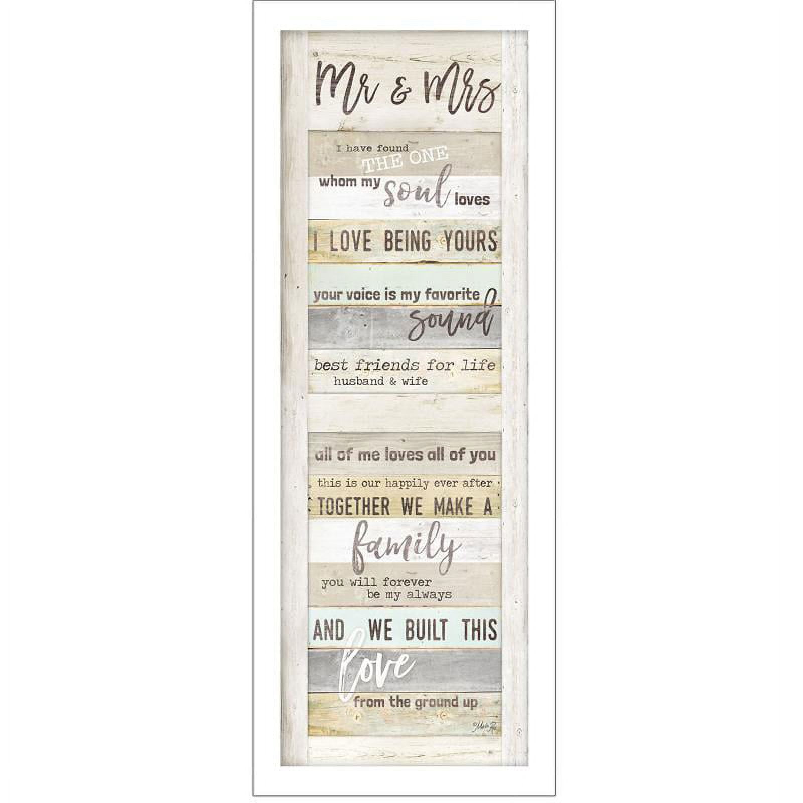Mr and Mrs by Marla Rae Printed Framed Wall Art Wood Multi-Color ...