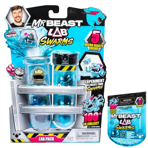 MrBeast Lab Swarms Lab Five Pack, 1 Inch MrBeast Themed Swarms Figures ...