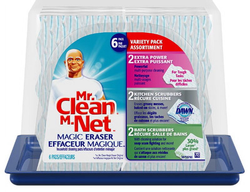 MrClean 6 Pack Mixed Magic Erasers Includes 2 Each Of: Extra Power Bat ...