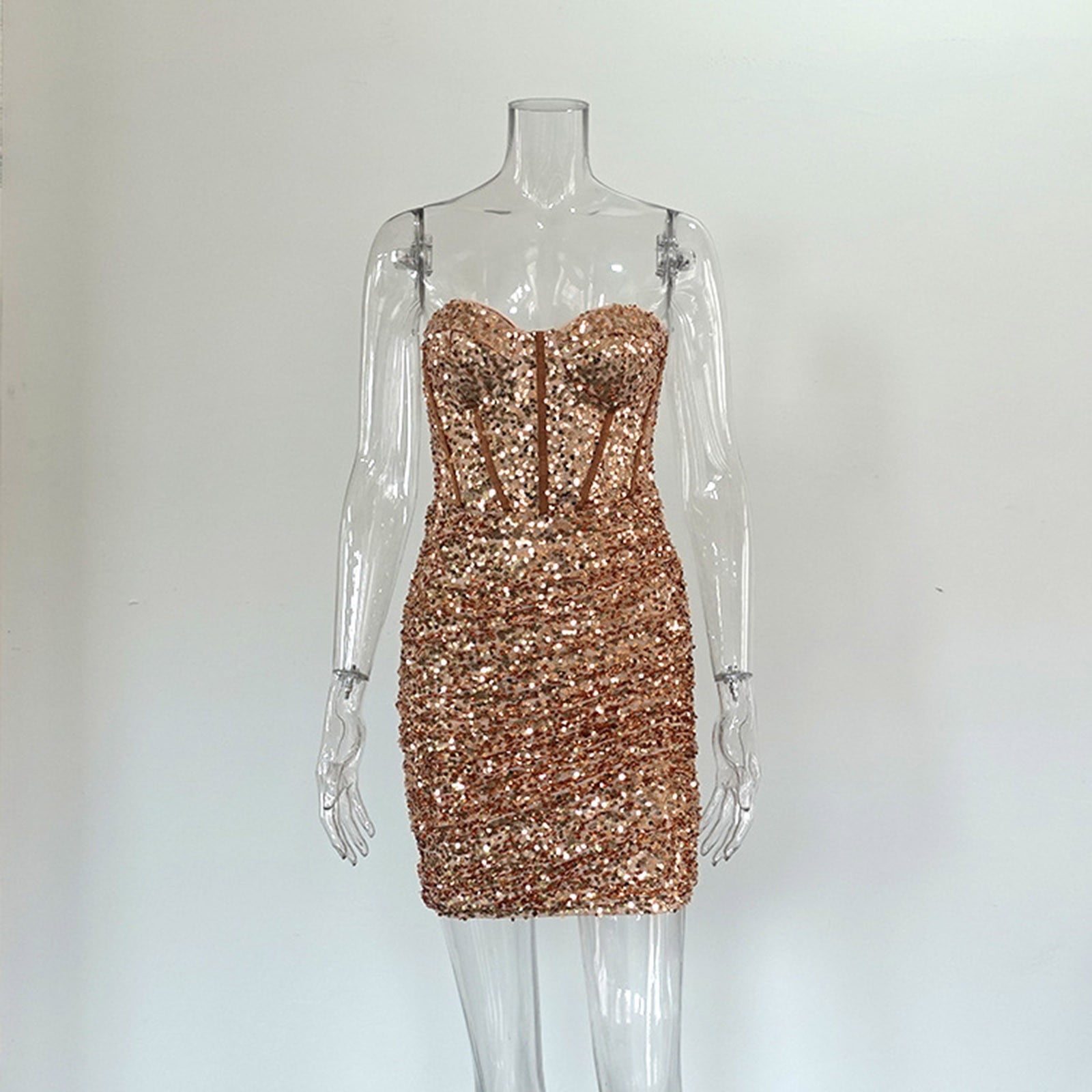 Mrasaso Fall Savings! Rompers for Women,Vestido de mujer Women's Sequin ...