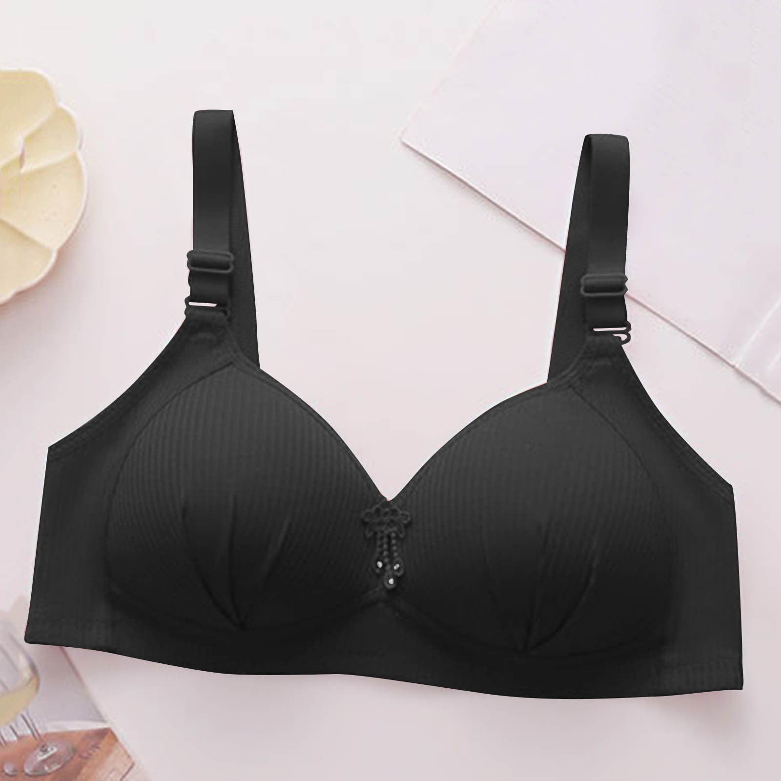 Mrasaso Weekly Deals! Lace Bra,Women Nylon Bra,Women's Solid Color Thin-Style Ventilated Bra ...