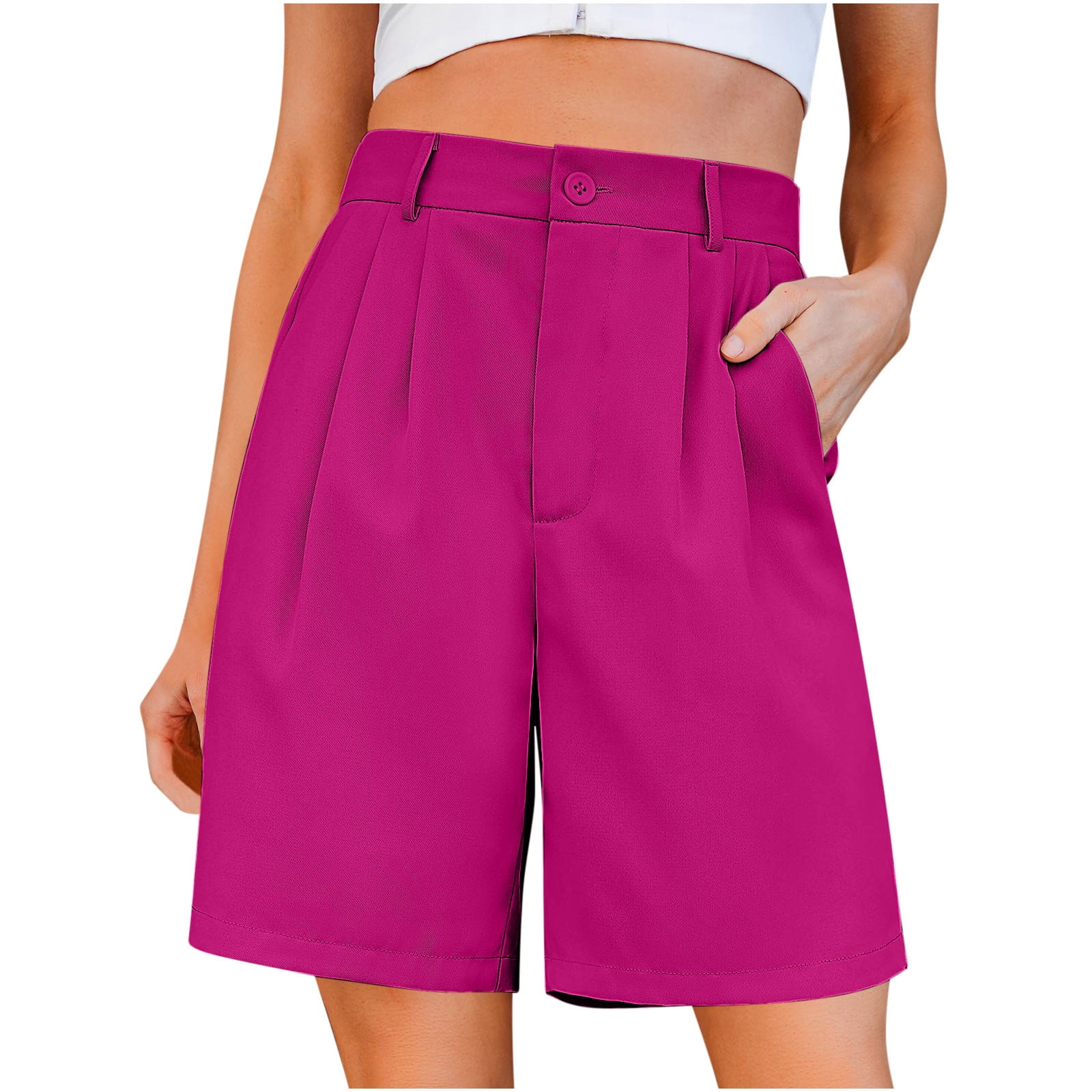 Mrat Bermuda Shorts for Women Dressy Casual High Waisted Business Work ...