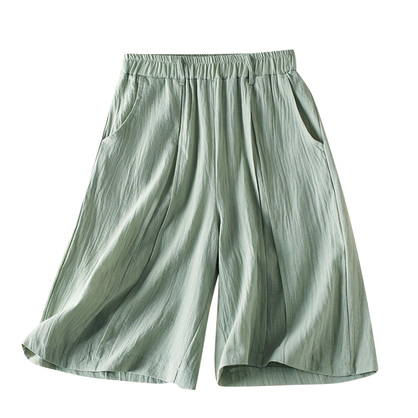 Mrat Cargo Half Short for Women Womens Summer Solid Color Leisure ...