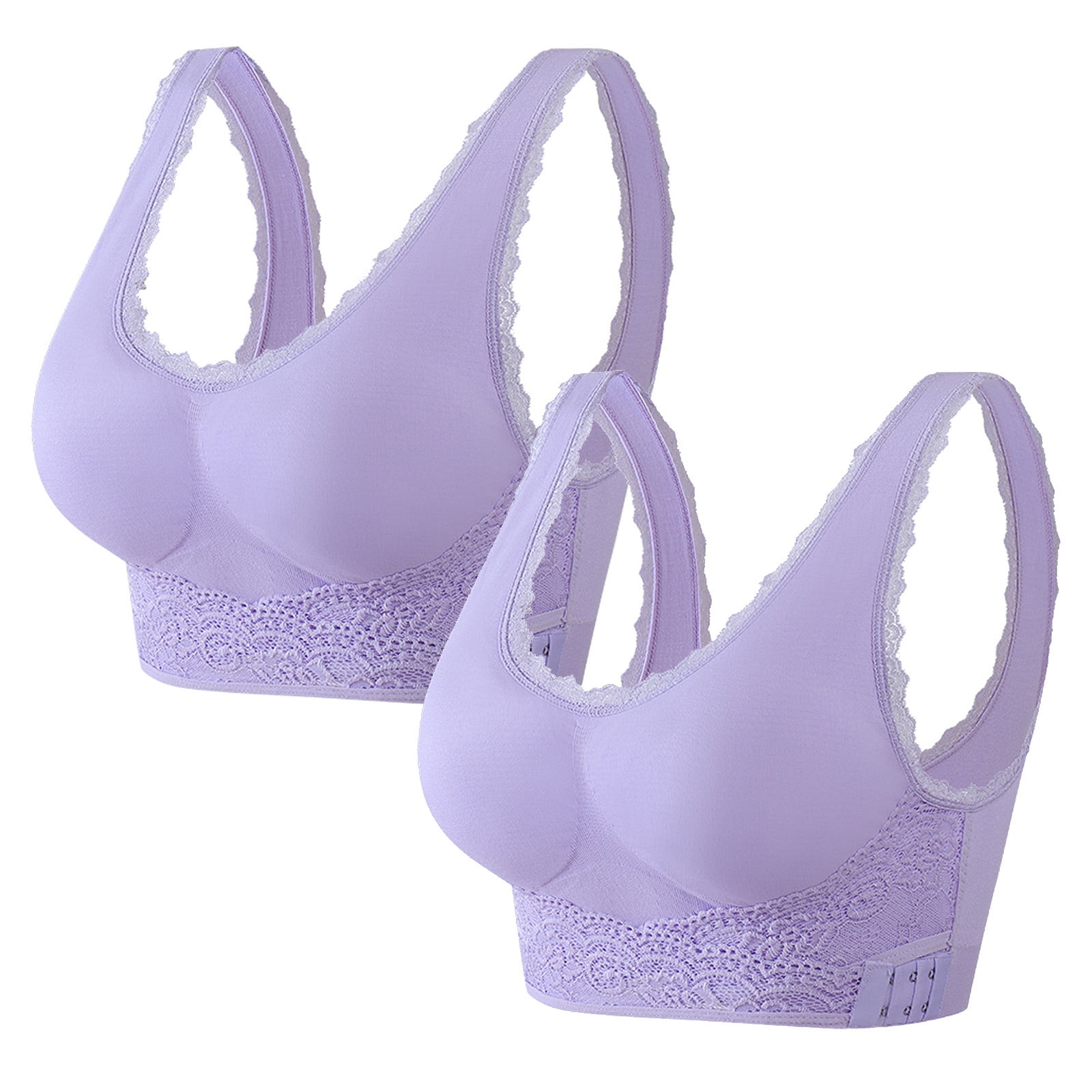 Mrat Bras for Women Push up Back Bras No Underwire Front Snap Bras for ...