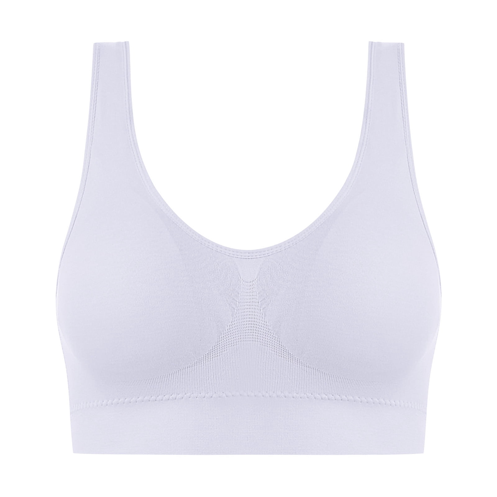 Mrat Bras for Women Underwire Ladies Traceless One-Piece Cotton Sports ...