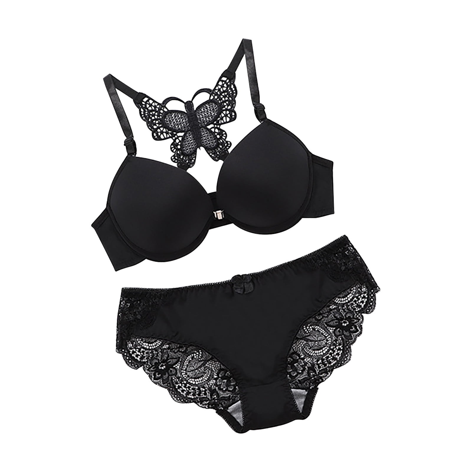 Mrat Clear Strap Bras for Women Lace Beauty Back Solid Strapless Large ...