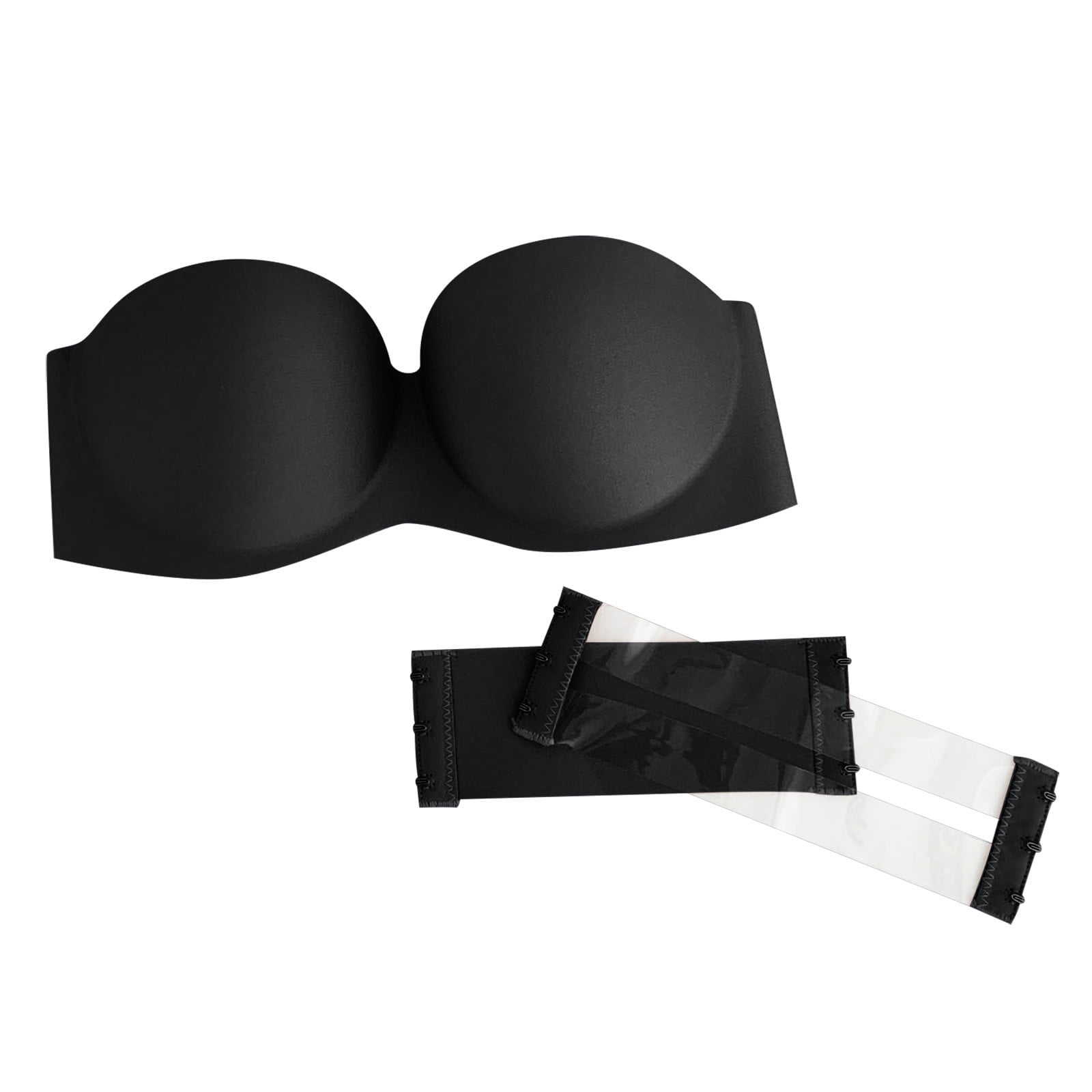 Mrat Full Figure Bras for Women Ladies Strapless Invisible Bra Glossy ...