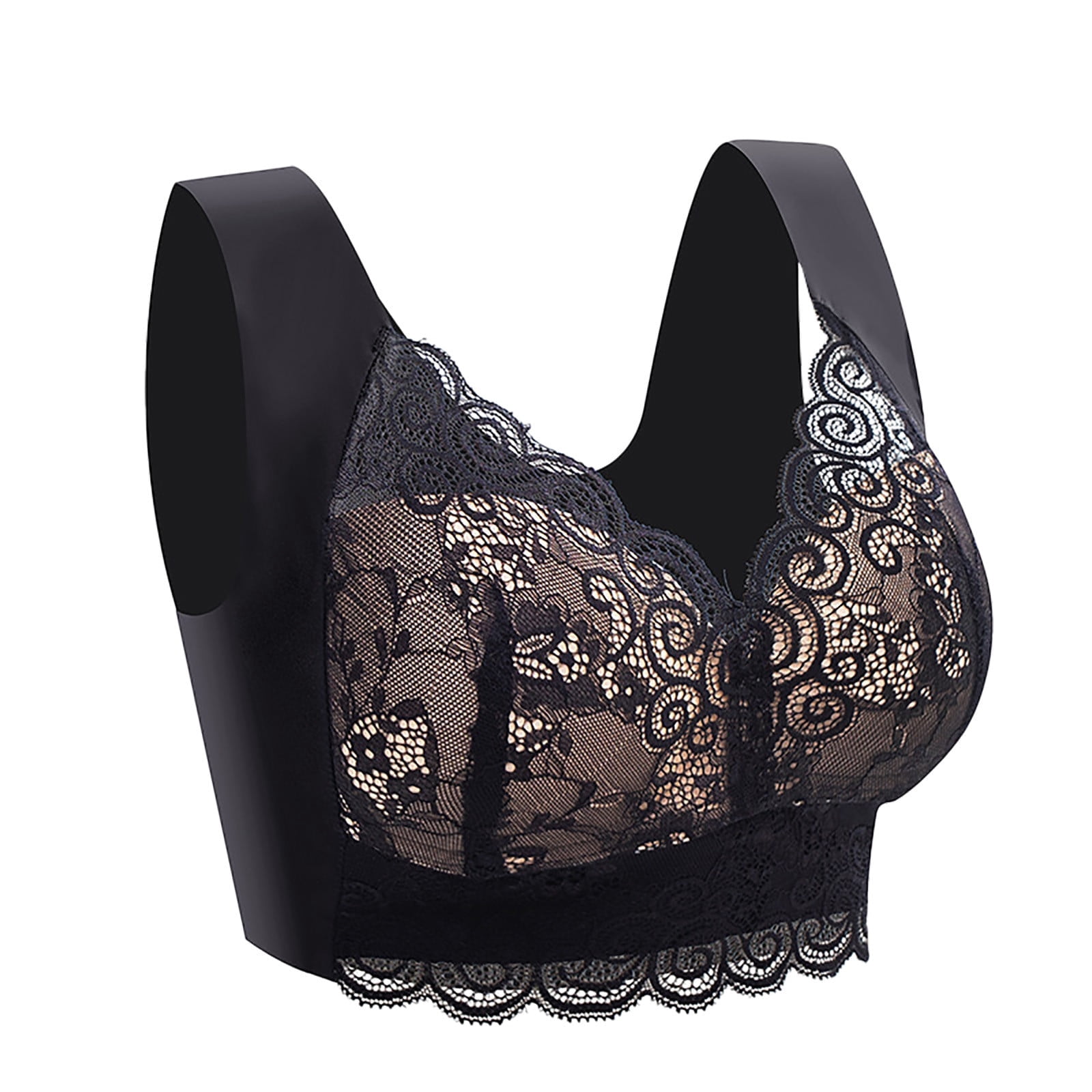 Mrat Ladies Bras Women Lace Bra Wire-Free Underwear One-Piece Bra ...