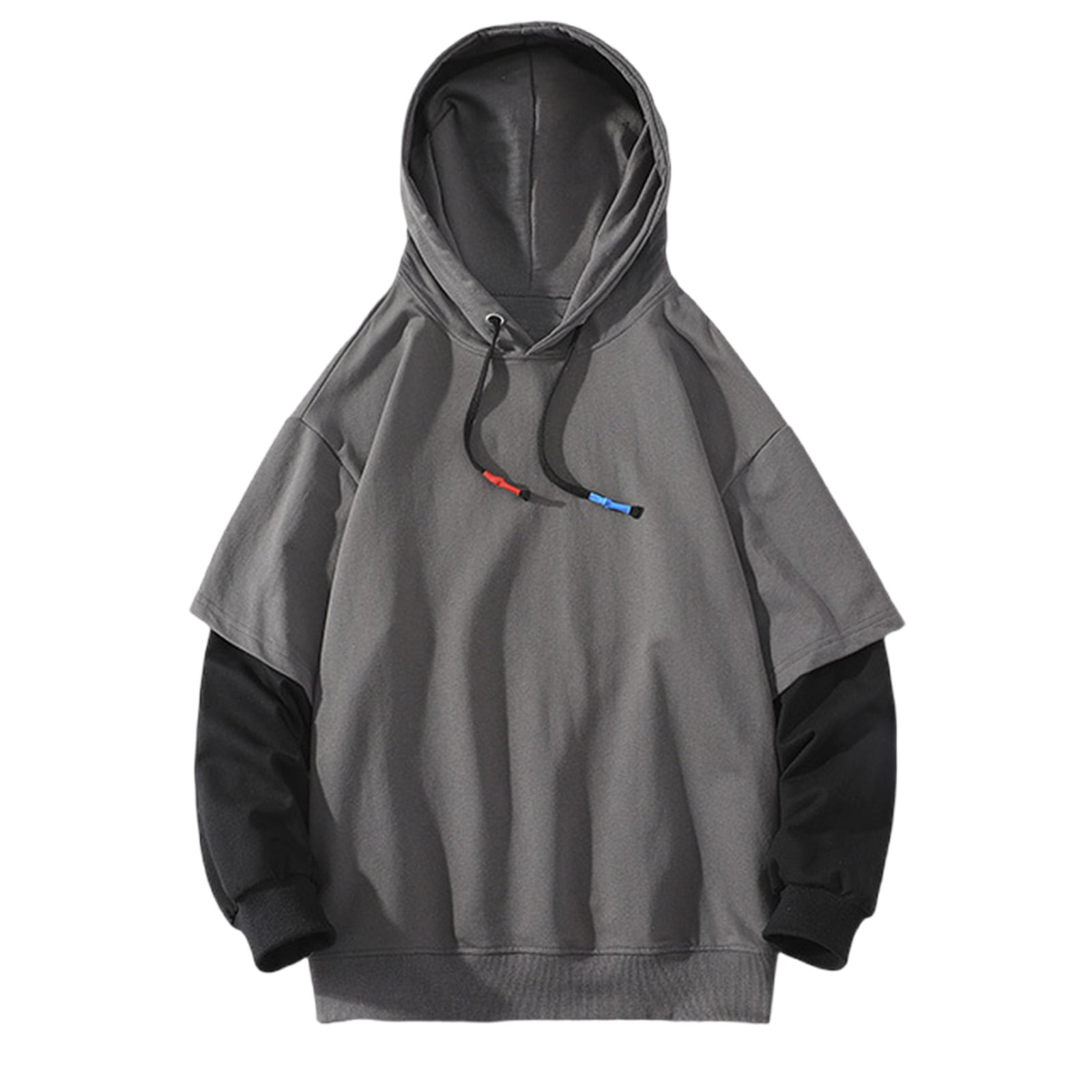 Mrat Crew Neck Sweatshirts Men Men's Spring Loose Color Collocation ...