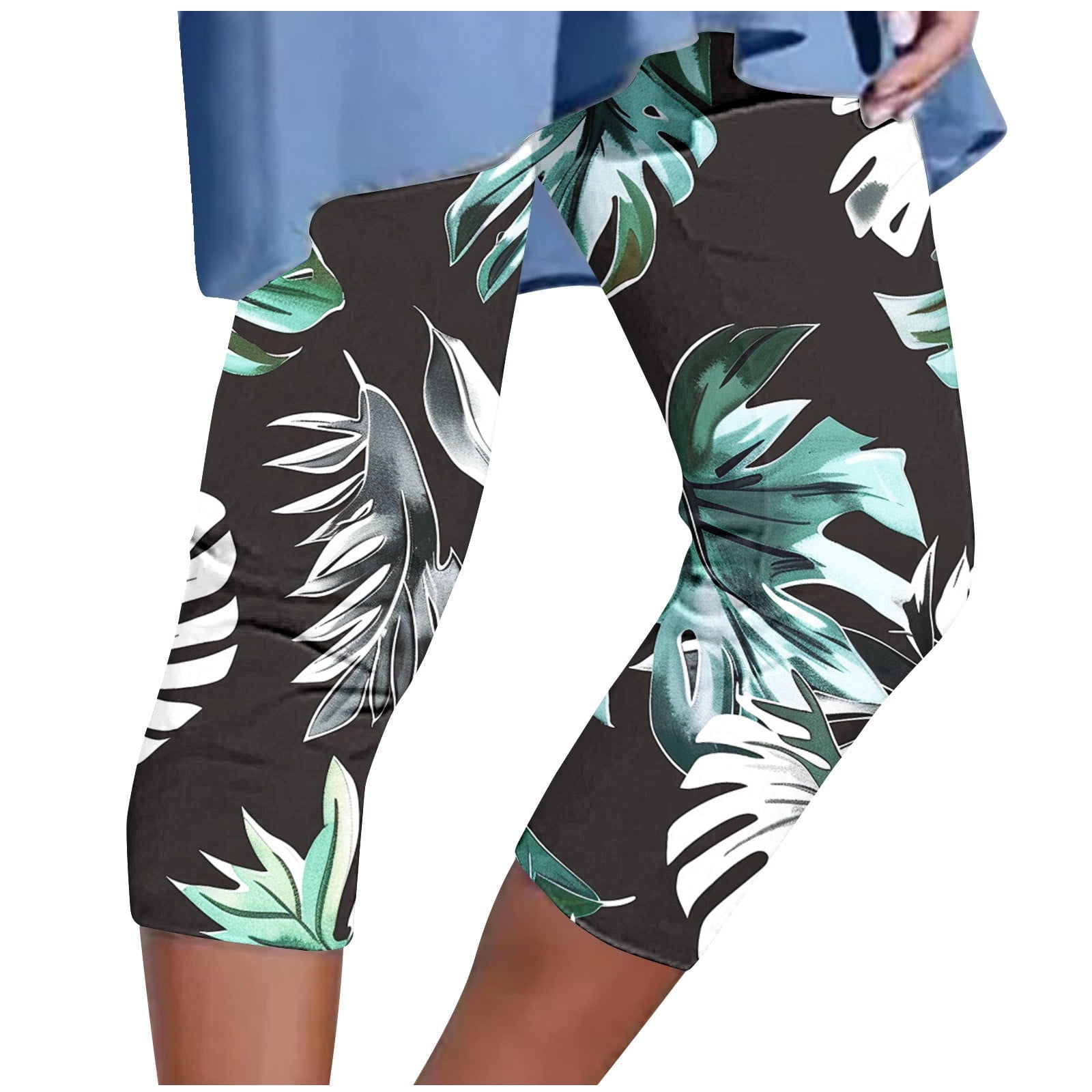 Mrat Cropped Yoga Pants for Women Stretchy Pants High Waisted ...
