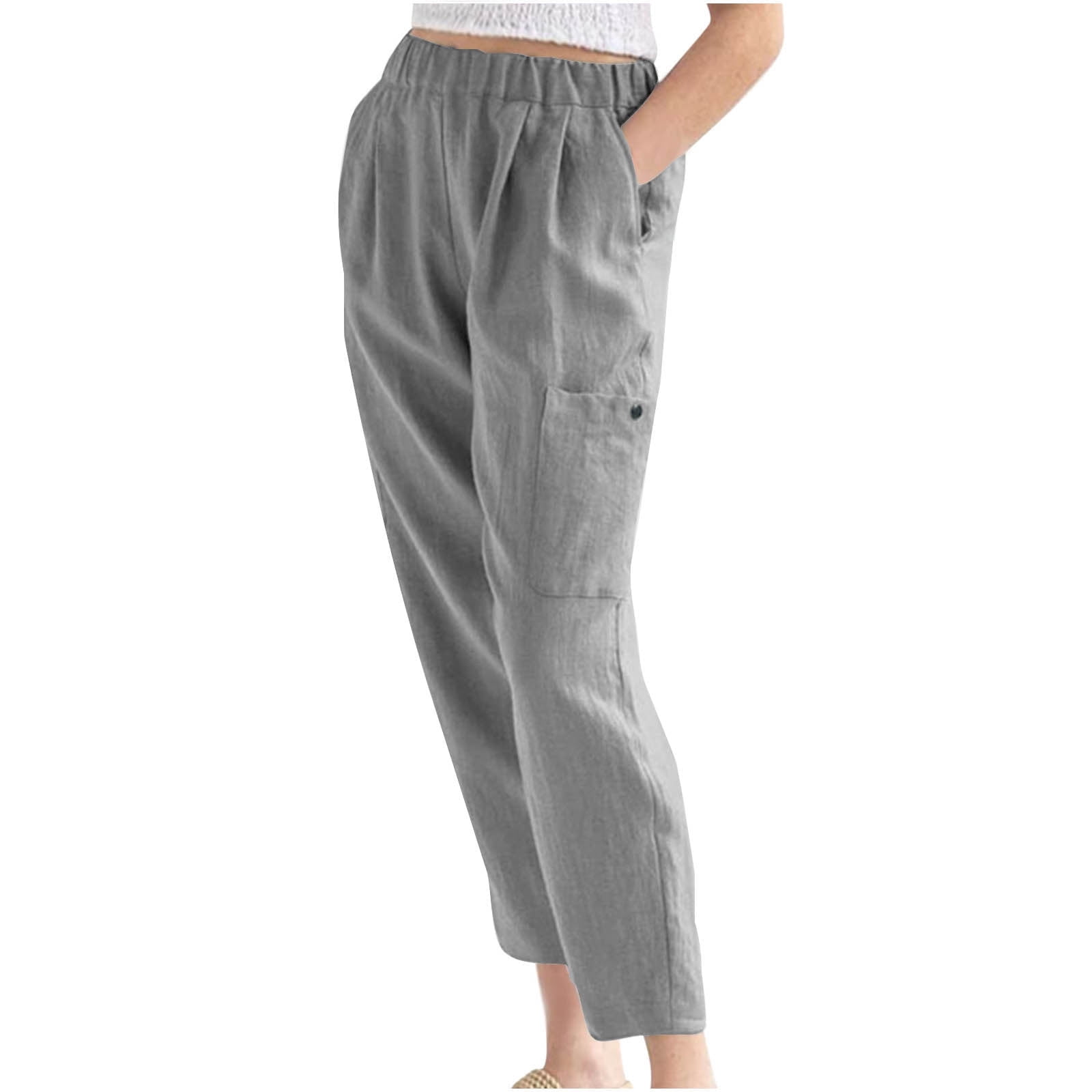 Mrat Ladies Stretch Lady Pants Women Summer Pants Casual Solid Color ...