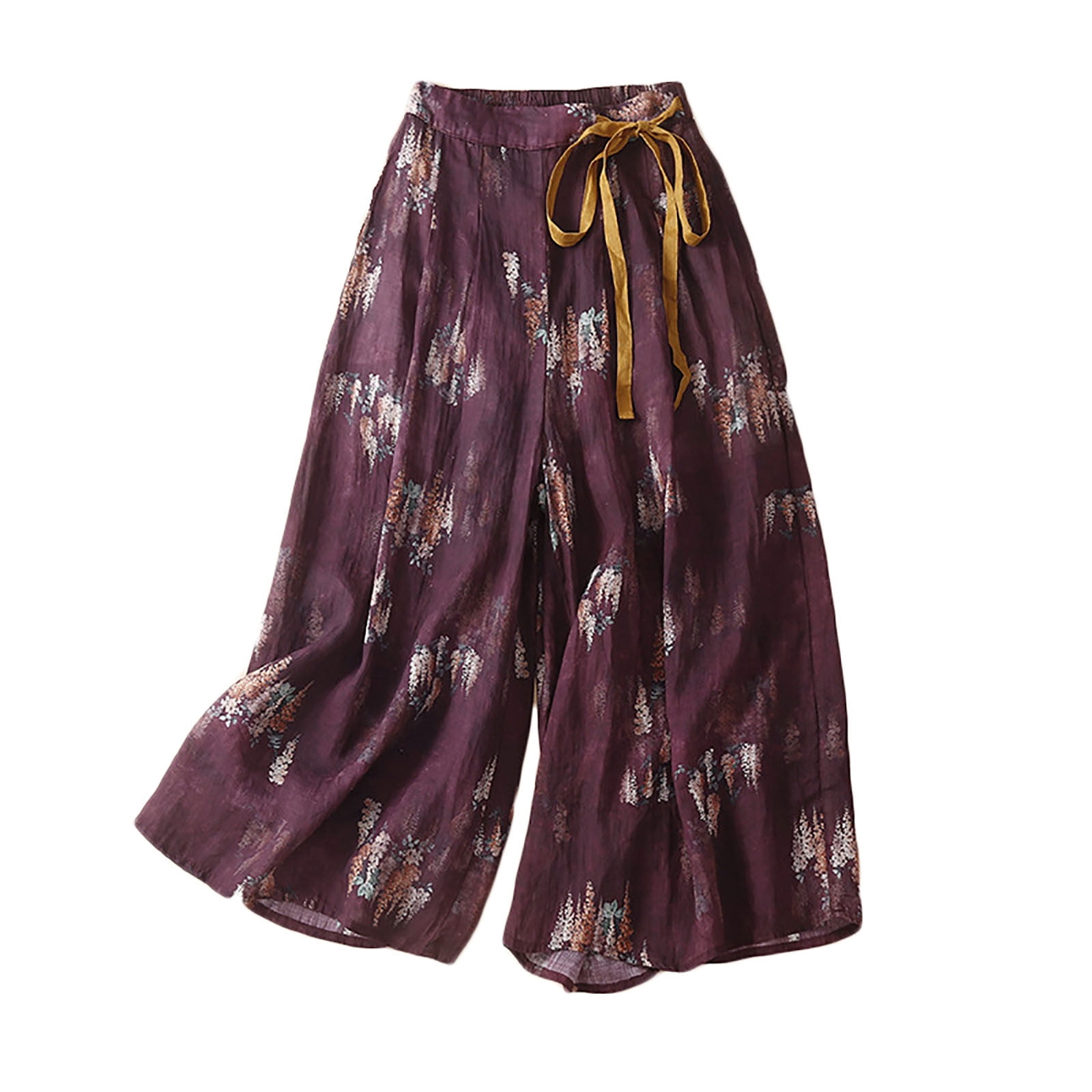 Mrat Long Trouser Flare Yoga Pants for Women Wide Leg Casual Pant High ...