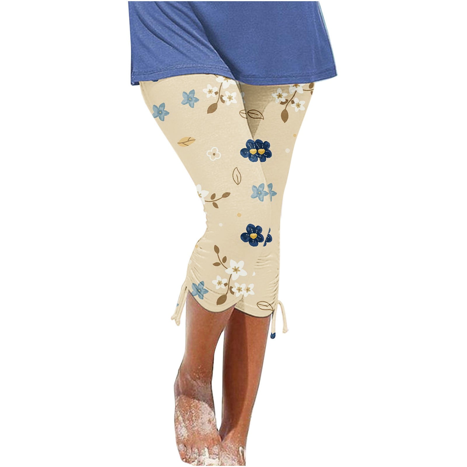 Mrat Printed Cropped Pants Female Long Pants Summer Casual Capris ...