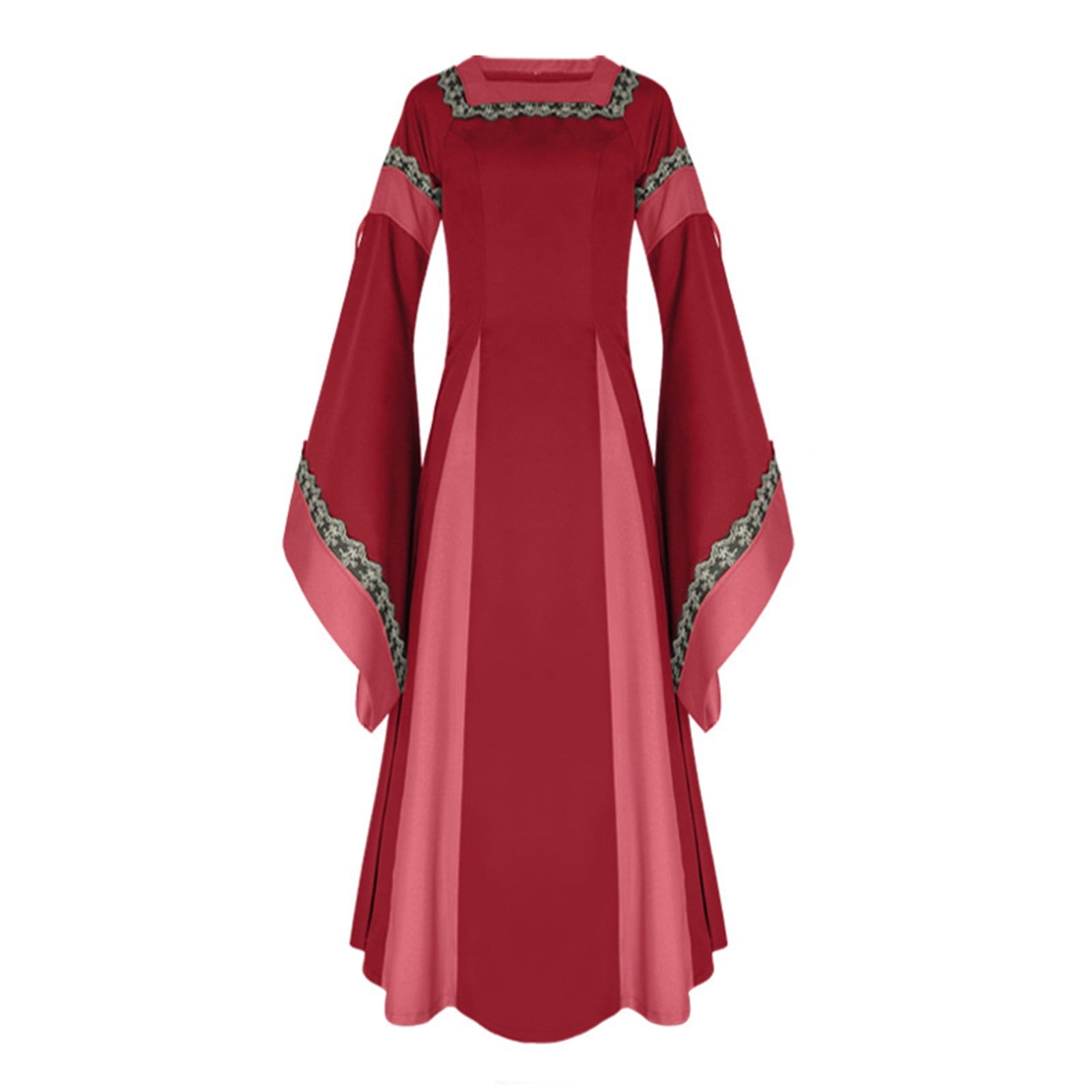 Mrat Renaissance Dress for Women Dress up Halloween Medieval Costume ...