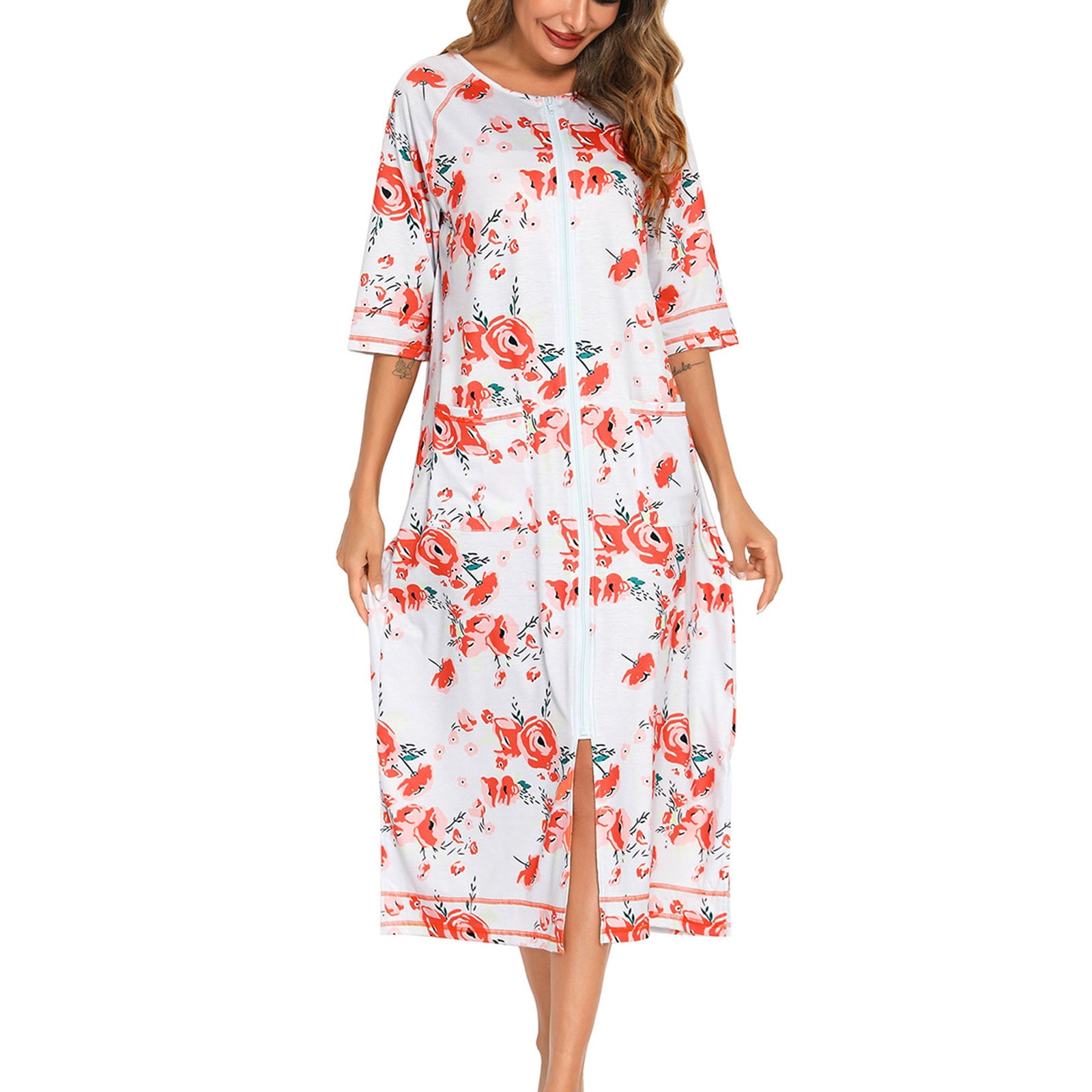 Mrat Robes Womens Matching Sleepwear Set Ladies Winter Warm Nightgown ...