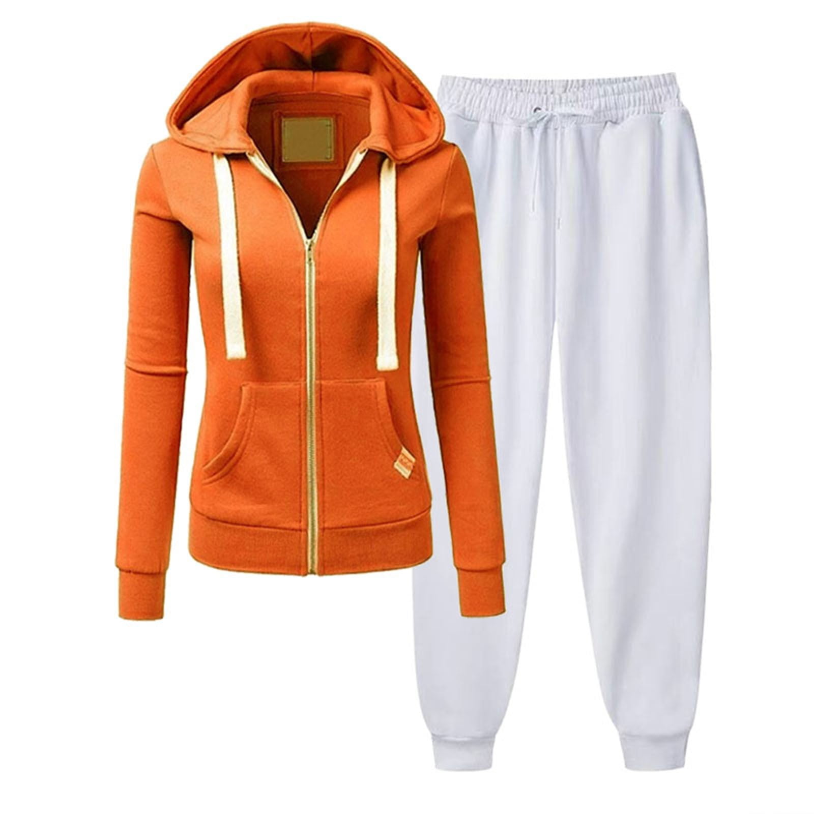 Mrat Sweat Suit Women Pullover Zip Up Sweatshirt Jogger Sweatpants Tracksuit Sweatsuits 2 Piece ...