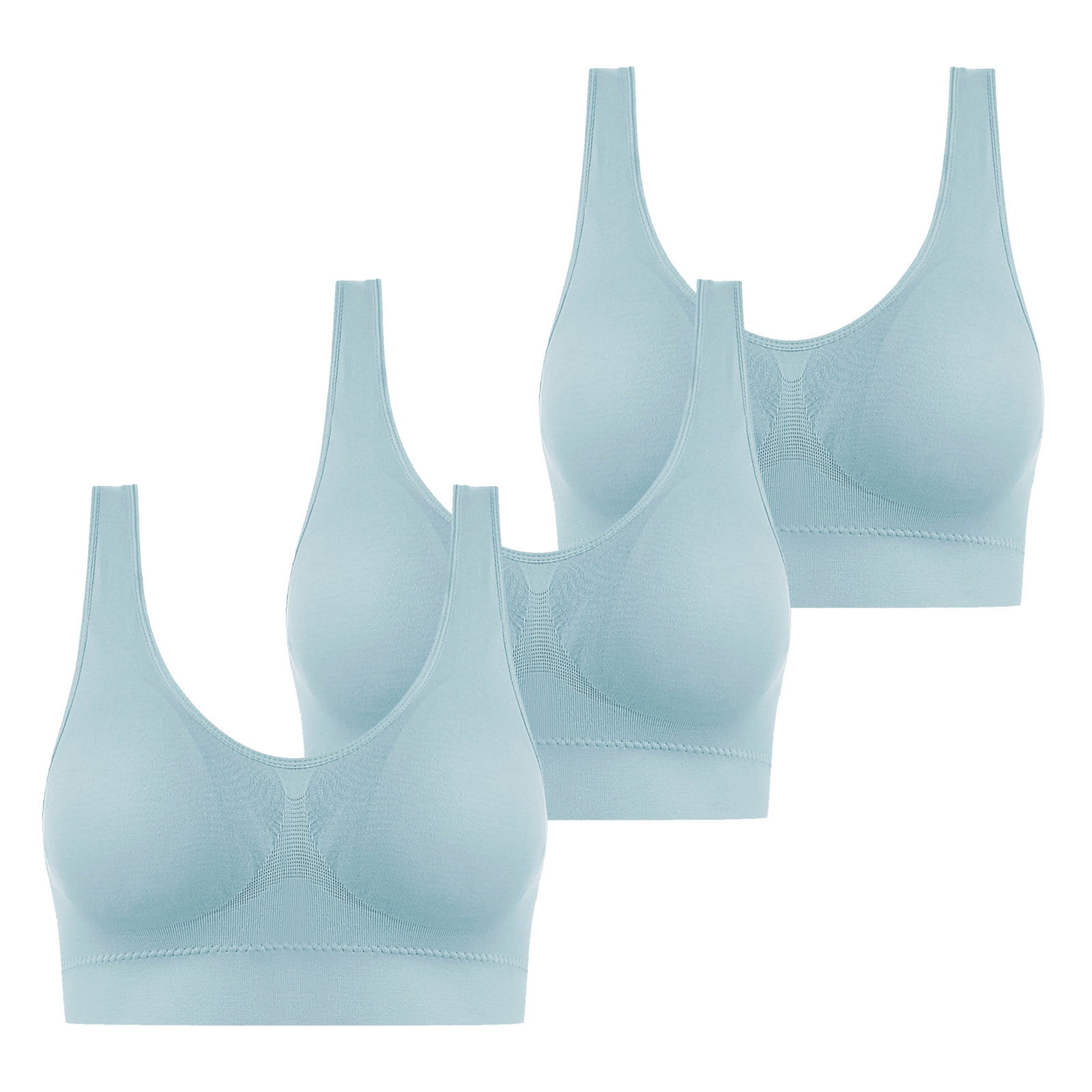 Mrat T Shirt Bra Softly Padded With Extender 3pc Ladies Traceless