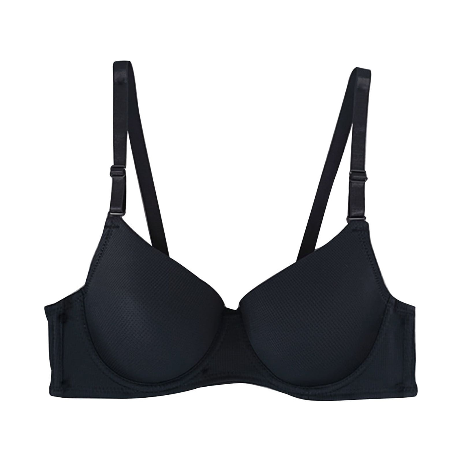 Mrat Wireless Padded Push Up Bra Women Solid Underwear Small Breasts Push Up Detachable Double