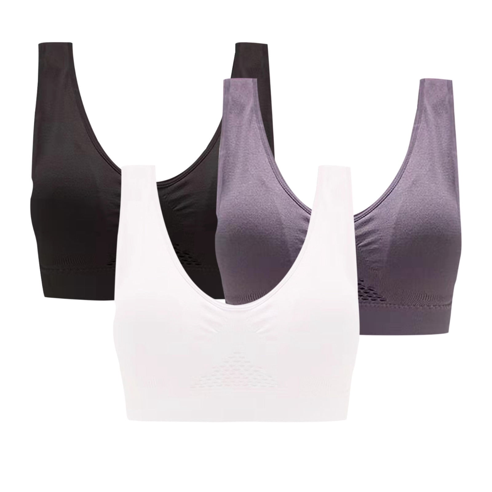 Mrat Women Convertible Bra 3pc Women Seamless Sports Bra Wirefree Yoga ...